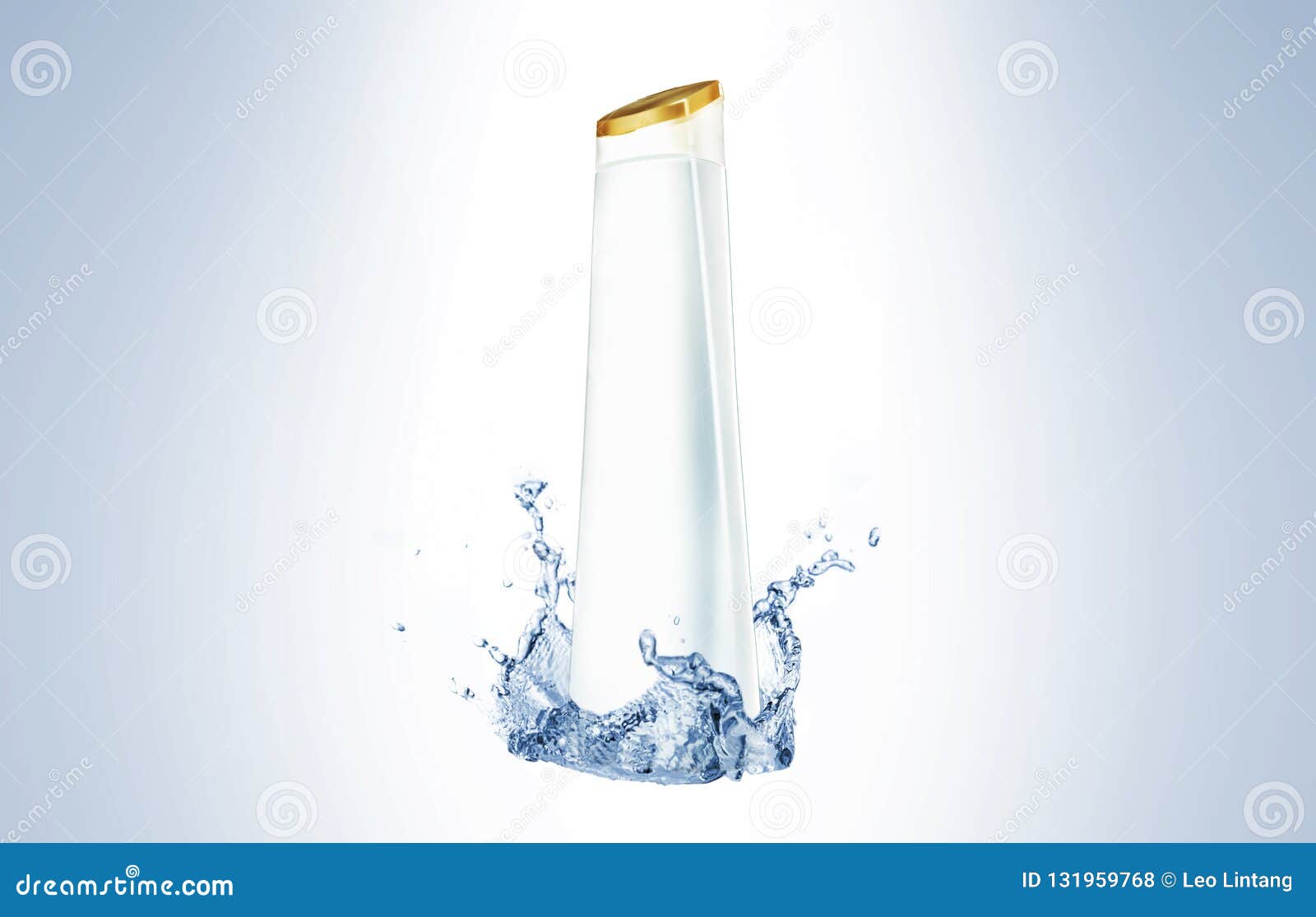 Plastic Shampoo Bottle in Water Splash Stock Photo - Image of beauty ...