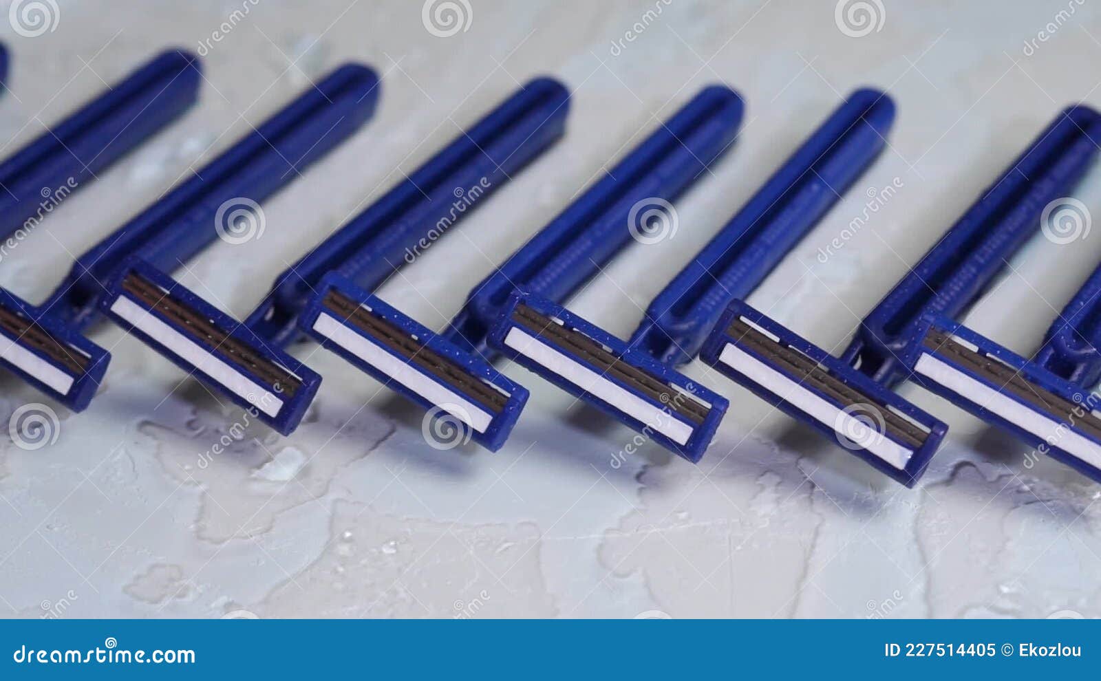 Plastic Shaving Disposable Razors. Rotation Stock Video - Video of ...