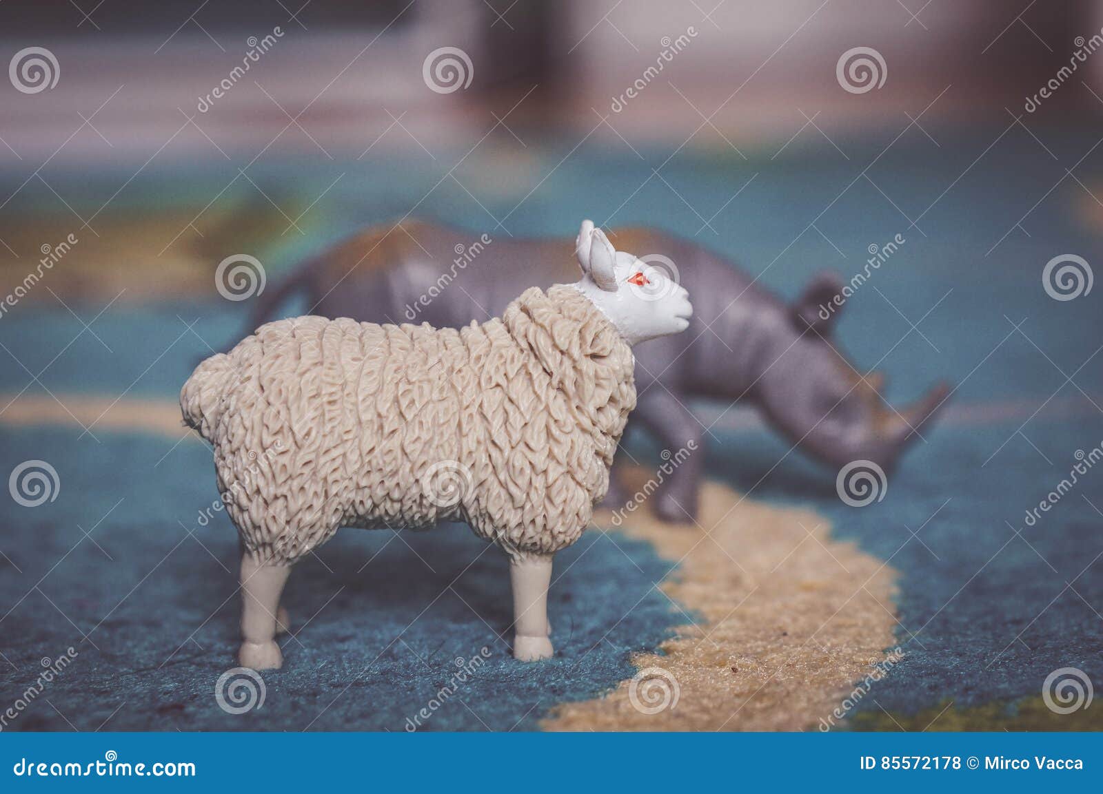 Plastic sheep toy stock photo. Image of plastic, indoor - 85572178