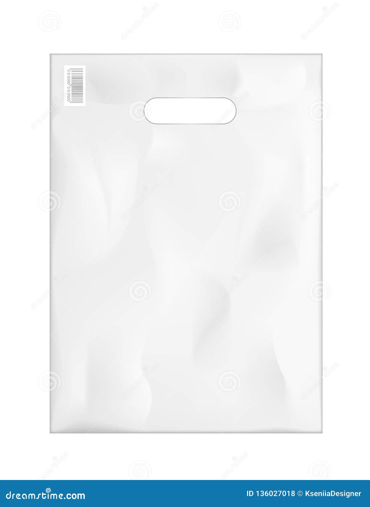 Plastic Shopping Bag Package Template. Vector Illustration Stock Vector ...