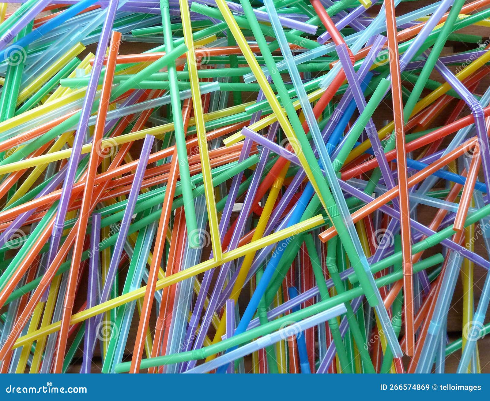 Plastic Single Use Straws Multicoloured Stock Image - Image of plastic ...