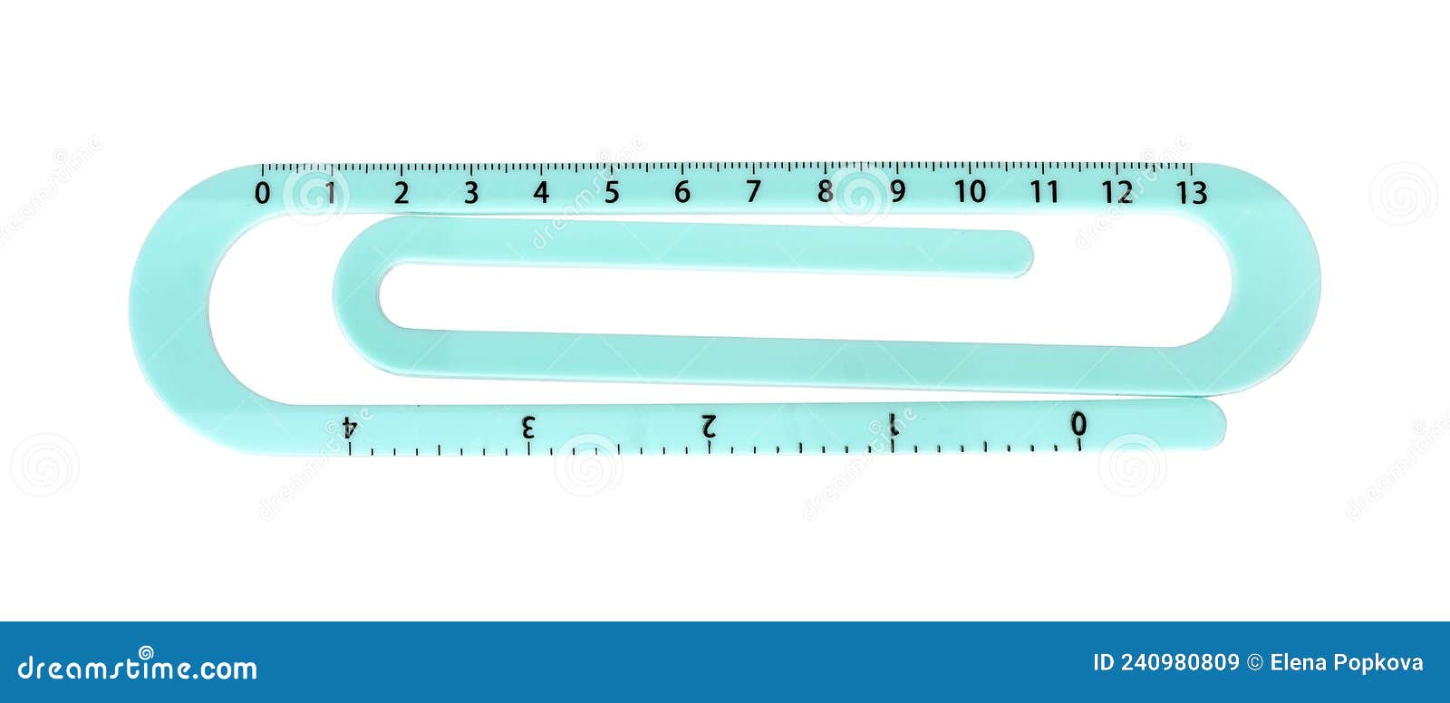 Plastic Soft Blue School Ruler Isolated on White Background Stock Image ...