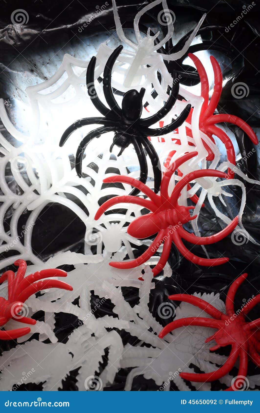 Plastic Spider and Web for Halloween Stock Photo - Image of halowin ...
