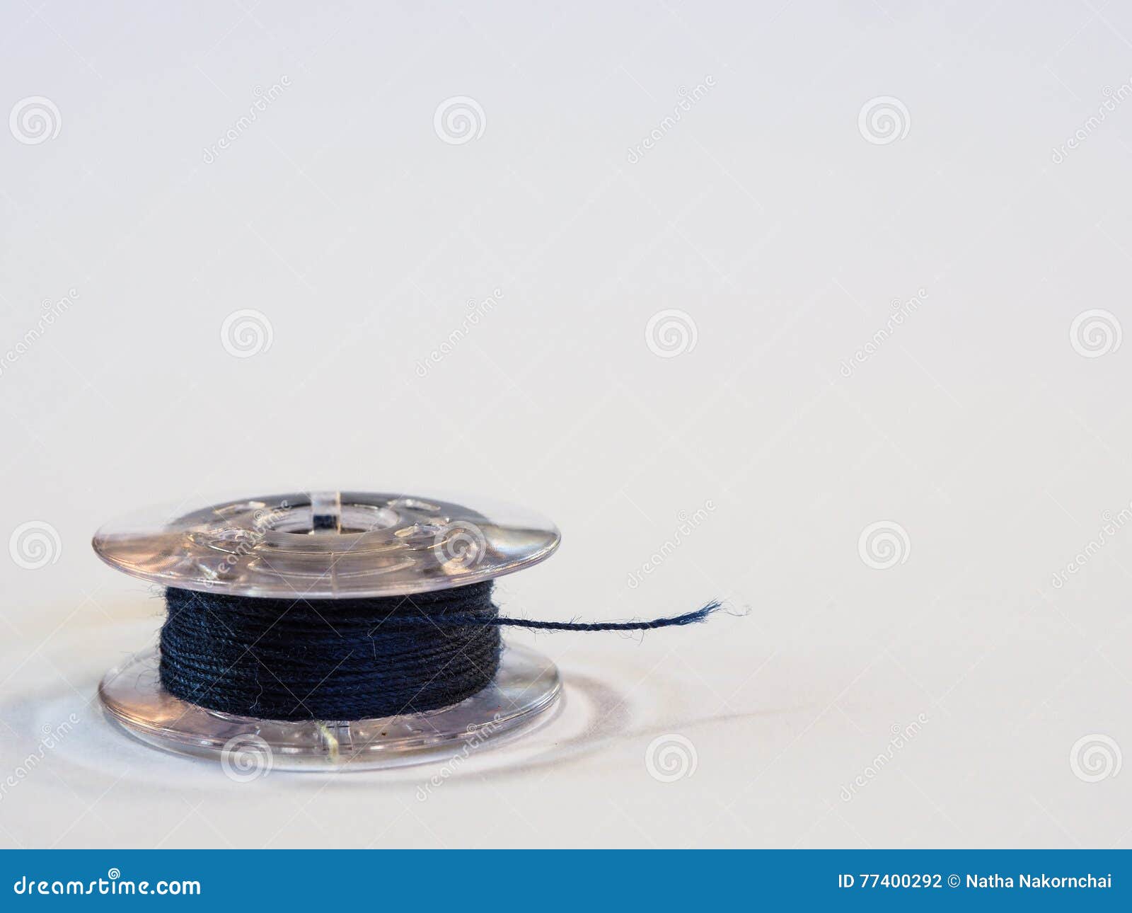 Plastic Spool of Threads for Sewing Machine on a White Background Stock ...