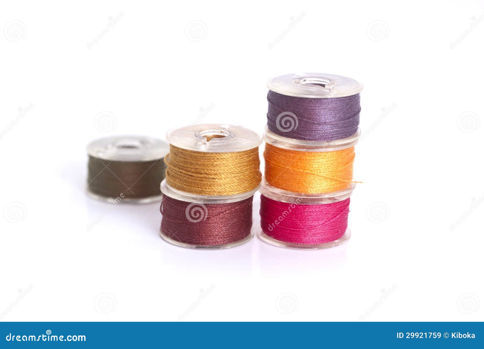 Plastic spools of thread stock image. Image of sewing - 29921759