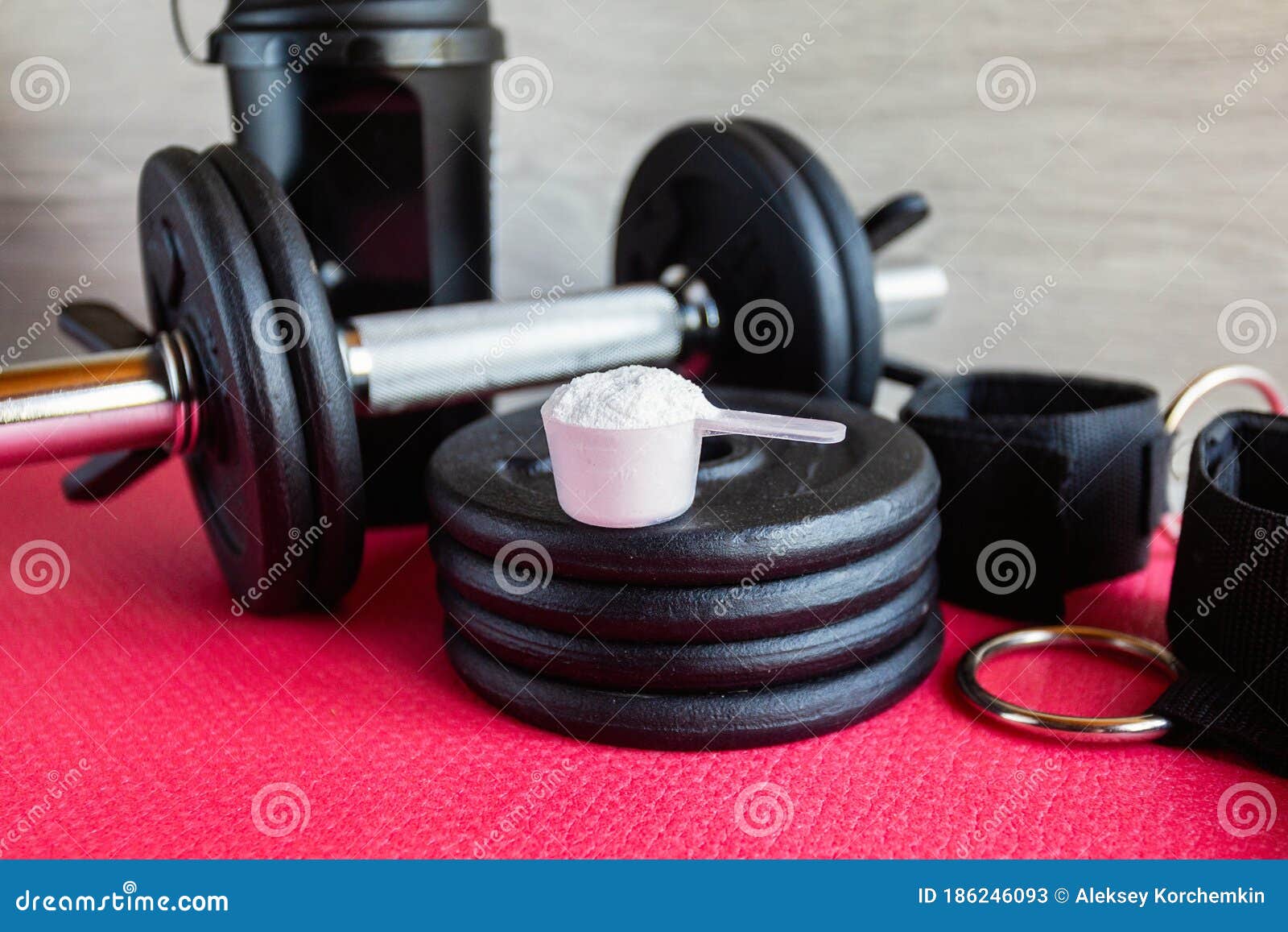Plastic Spoon or Measuring Scoop of Whey Protein Stock Image - Image of ...