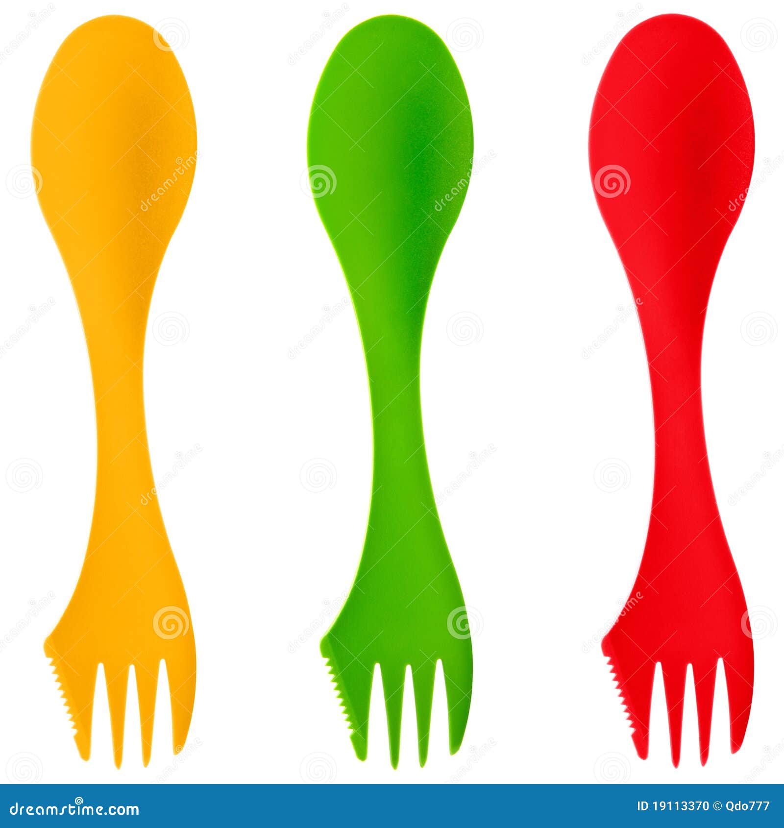 Plastic sporks isolated stock photo. Image of hybrid - 19113370