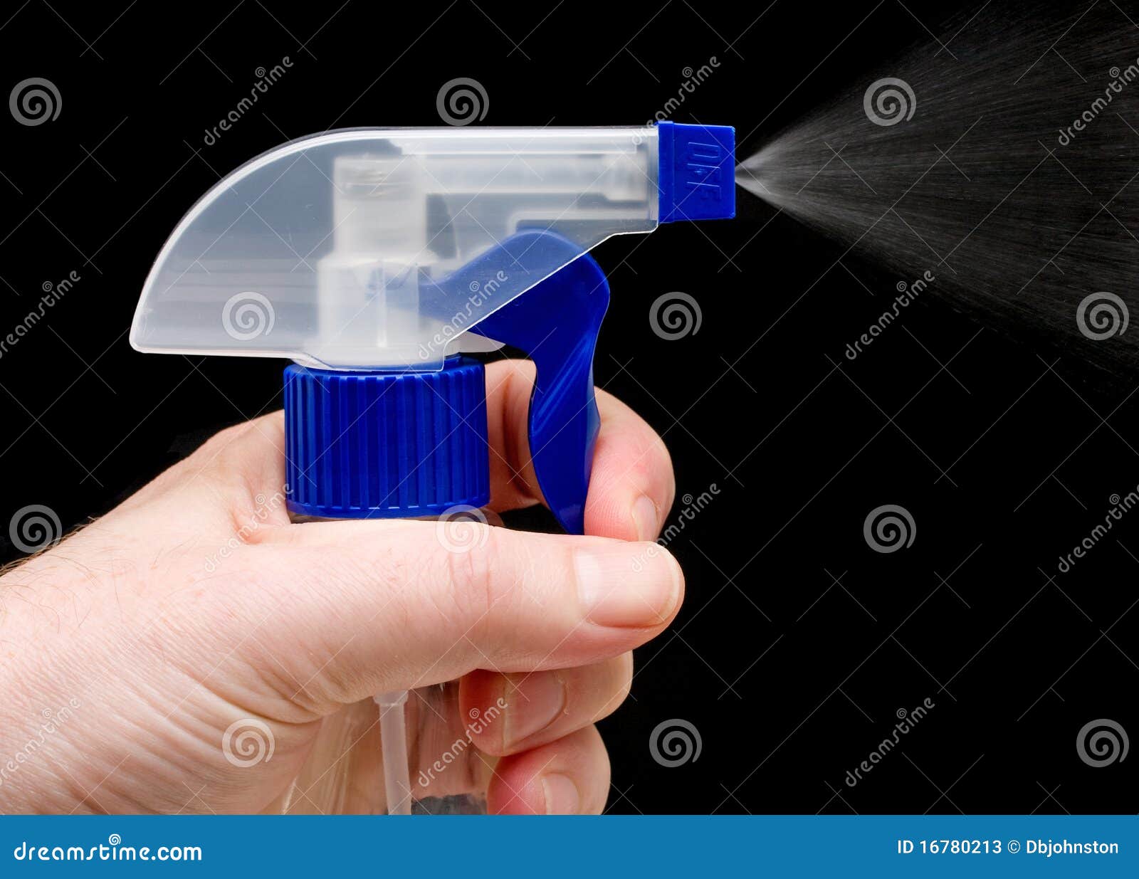 Plastic Spray Bottle with Hand Stock Image - Image of object, bath ...