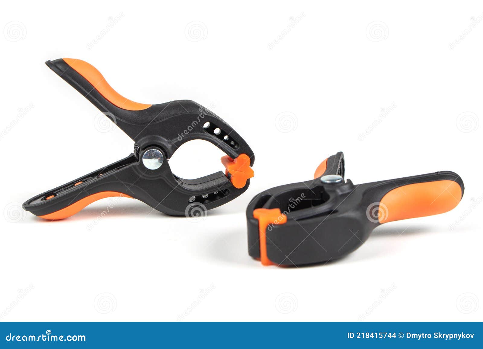 Plastic Spring Clamp Isolated on White Background. Clamping Equipment ...