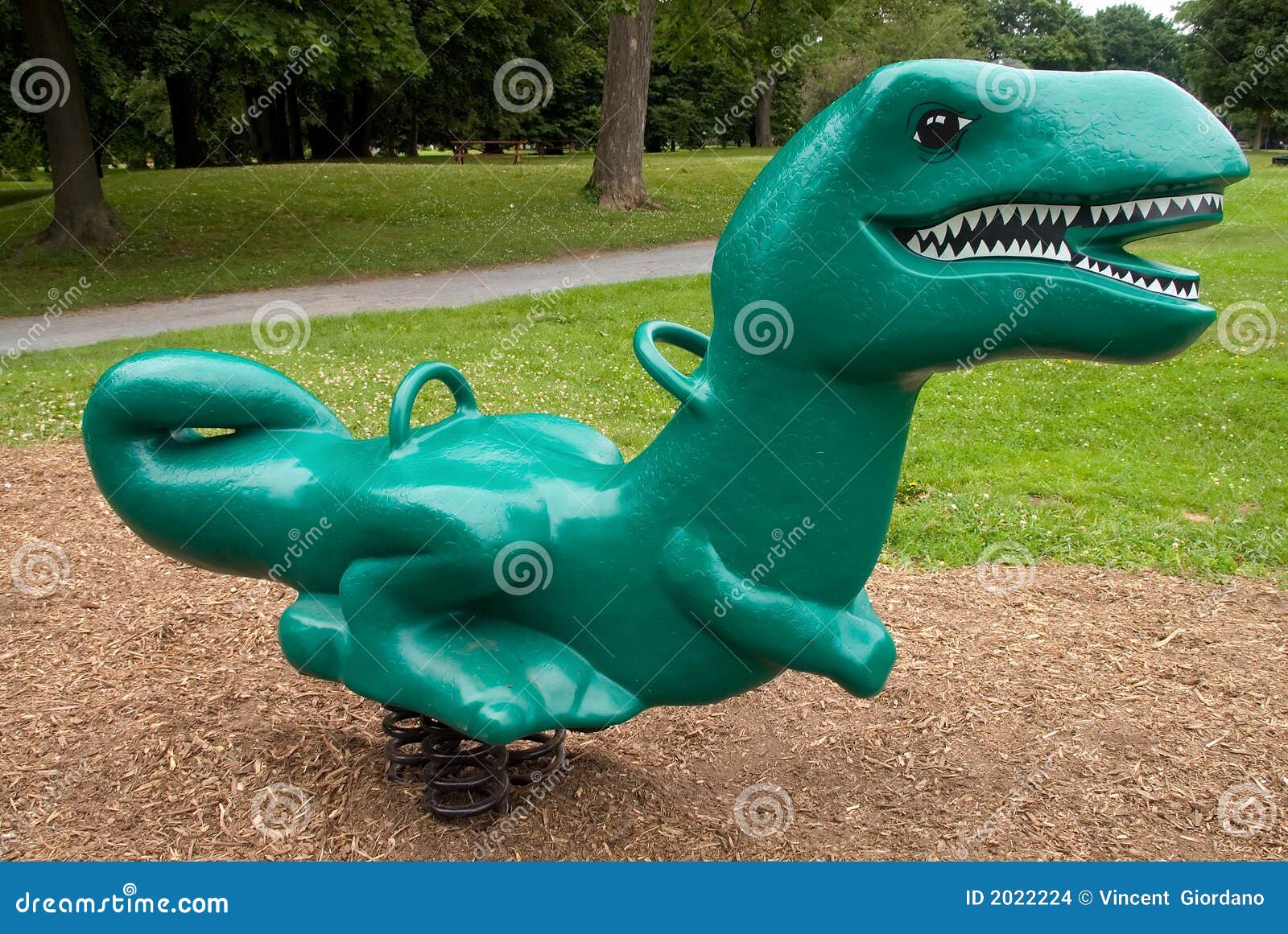 Plastic Spring Dinosaur Ride Stock Photo - Image of face, spring: 2022224
