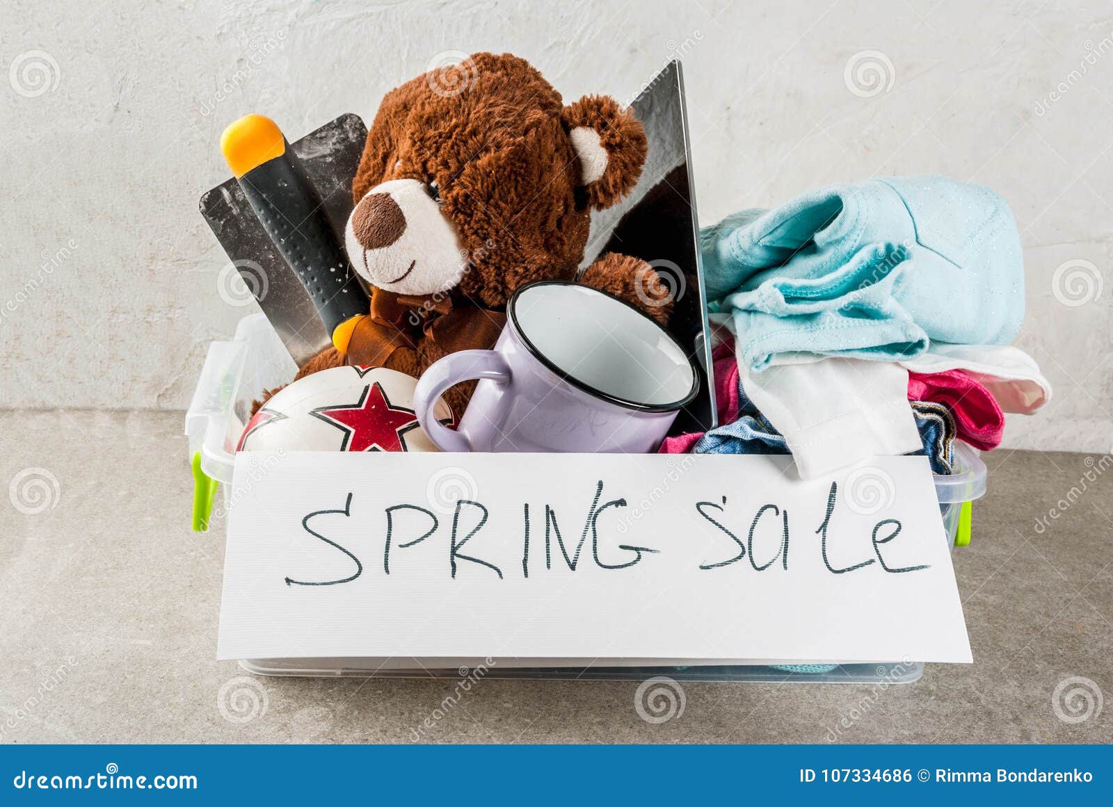 Plastic spring sale box stock photo. Image of preparation - 107334686