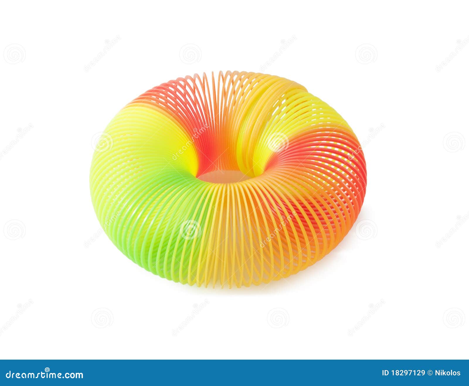 Plastic Spring Toy stock image. Image of rainbow, black - 18297129