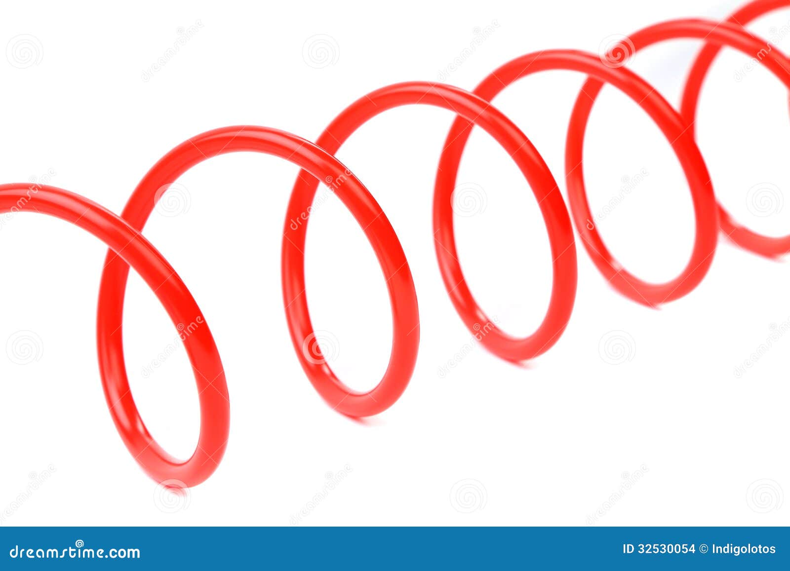 Plastic Spring on a White Background Stock Photo - Image of shadow ...