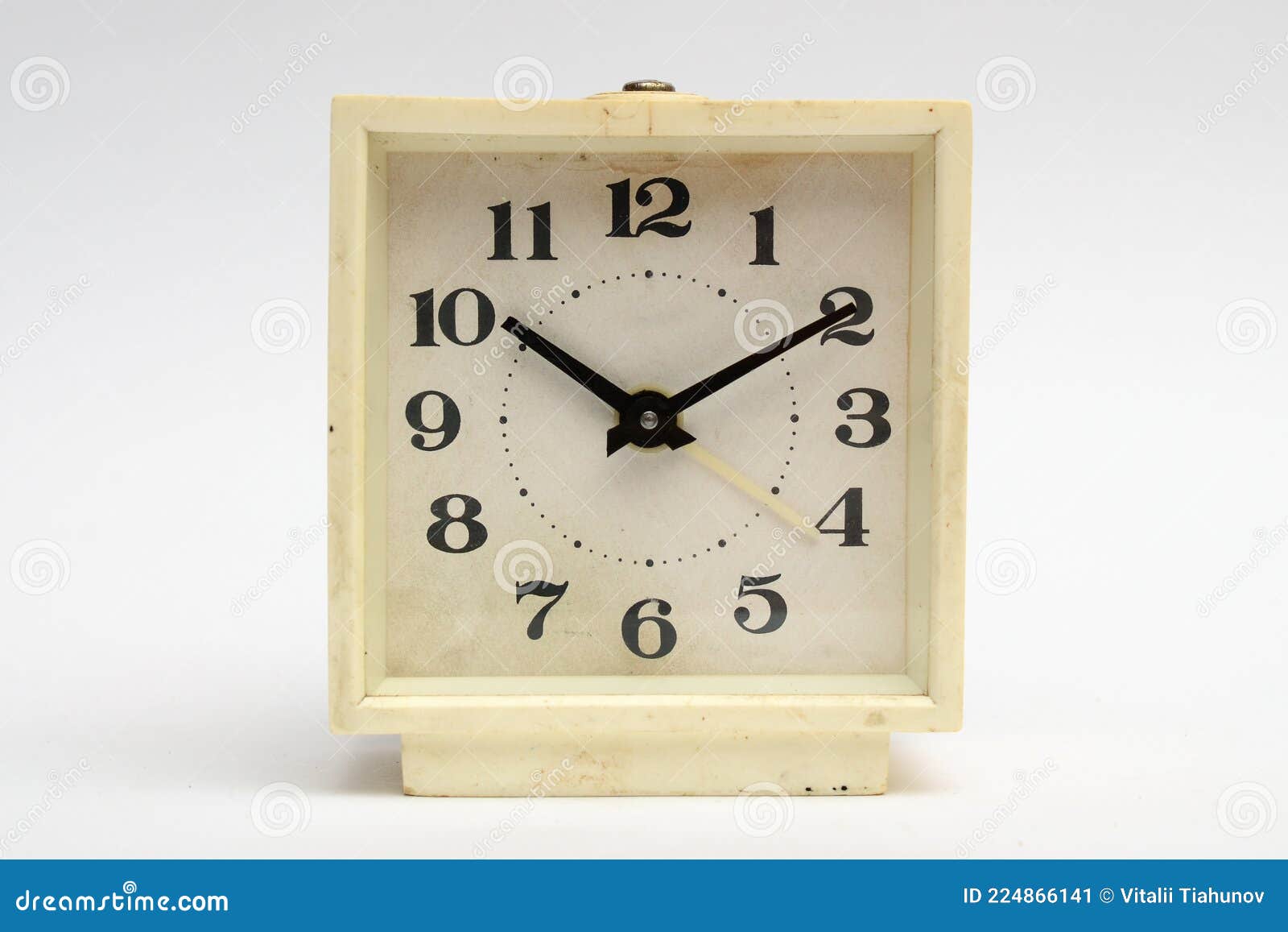 Plastic square alarm clock stock image. Image of classic - 224866141