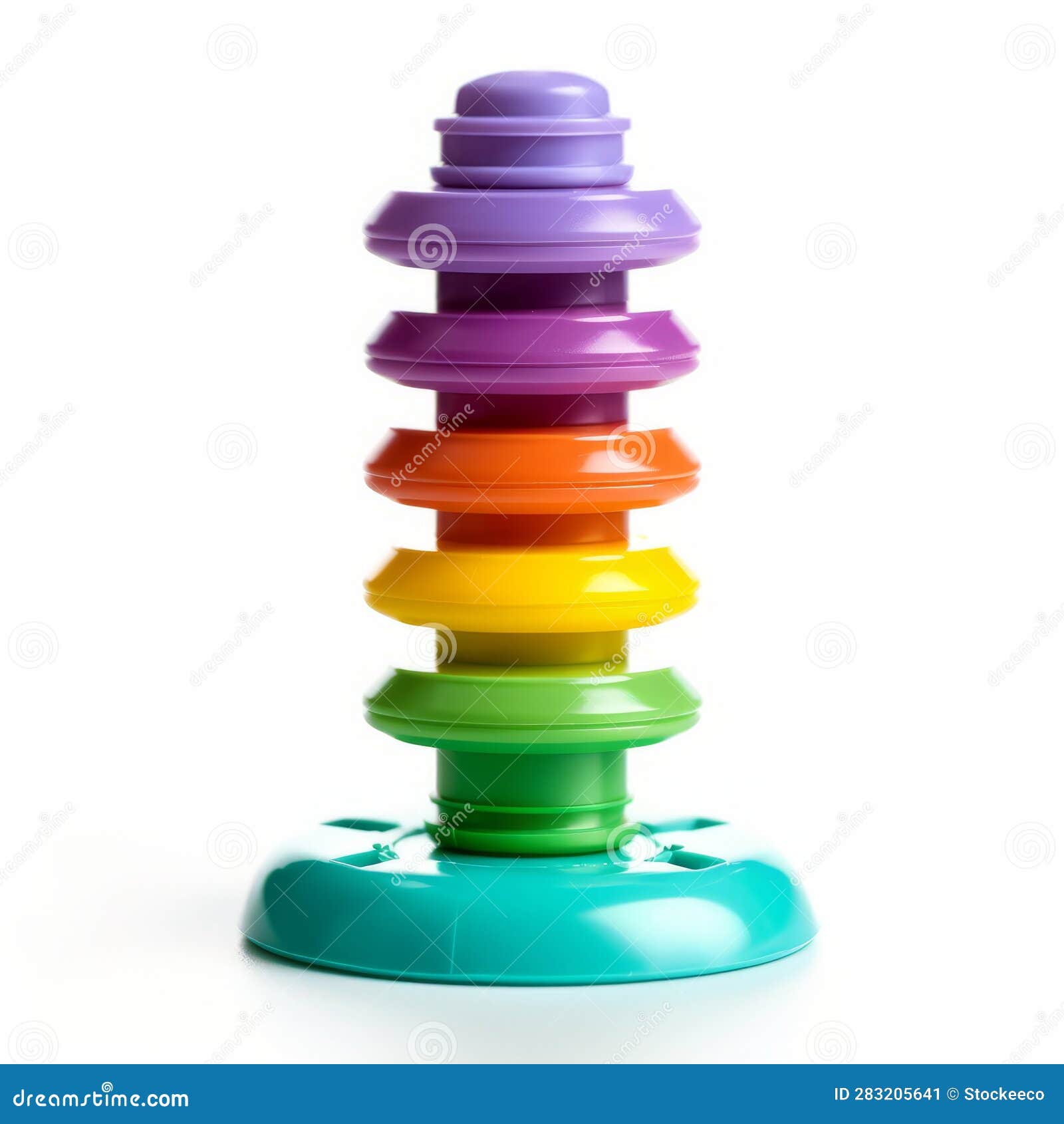 Colorful Ball Stacker Toy on White Background Stock Illustration ...