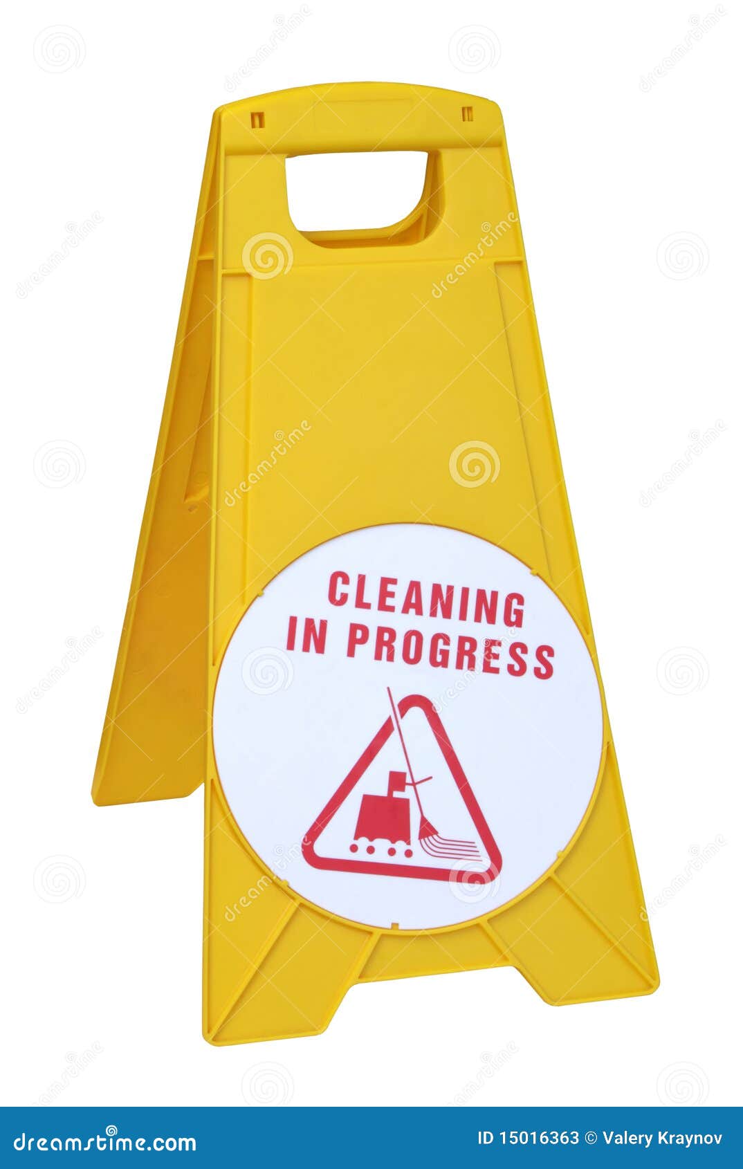 Plastic stand-up sign stock image. Image of cleaning - 15016363
