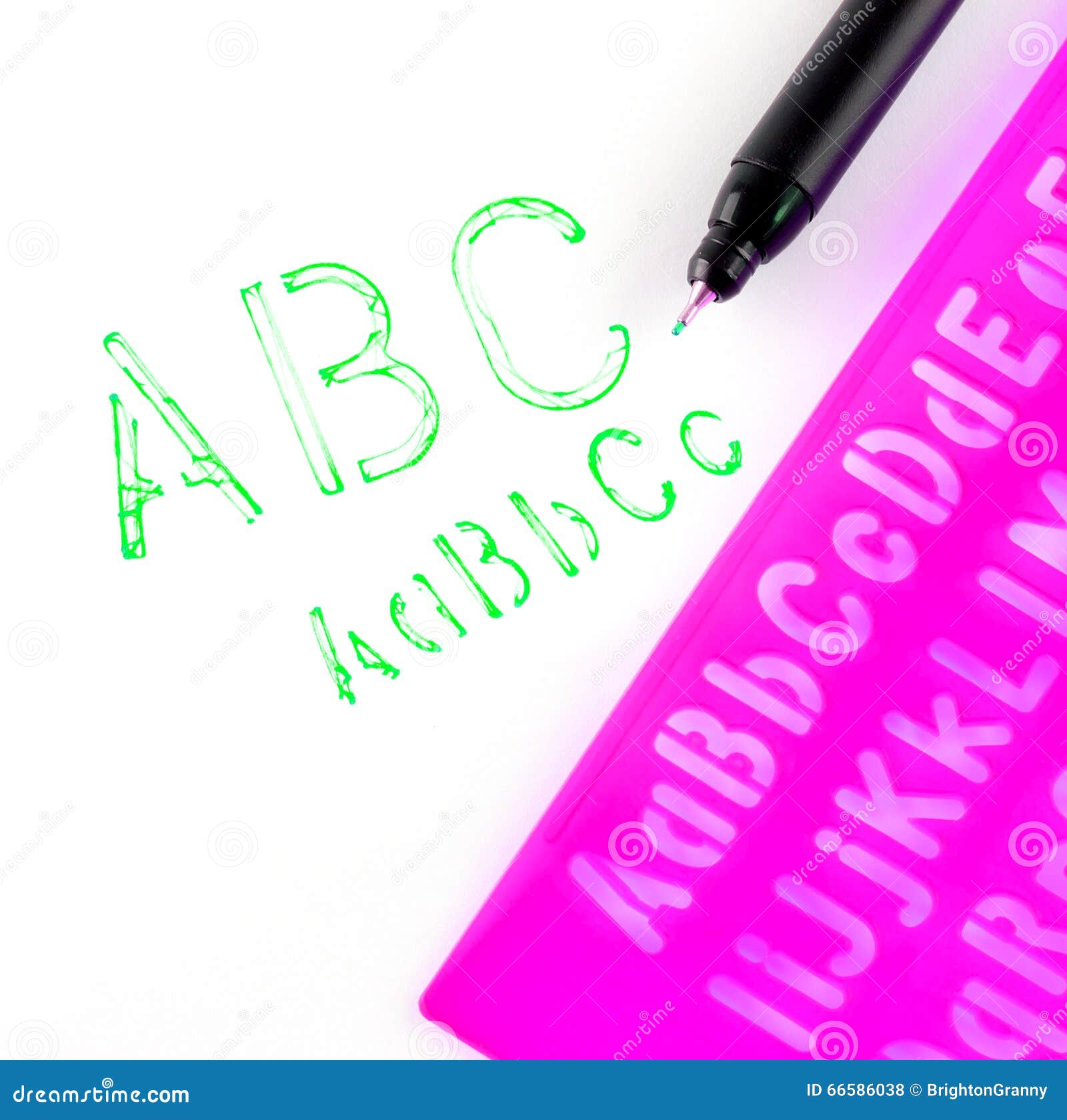 Plastic stencil stock photo. Image of alphabet, stencilled - 66586038
