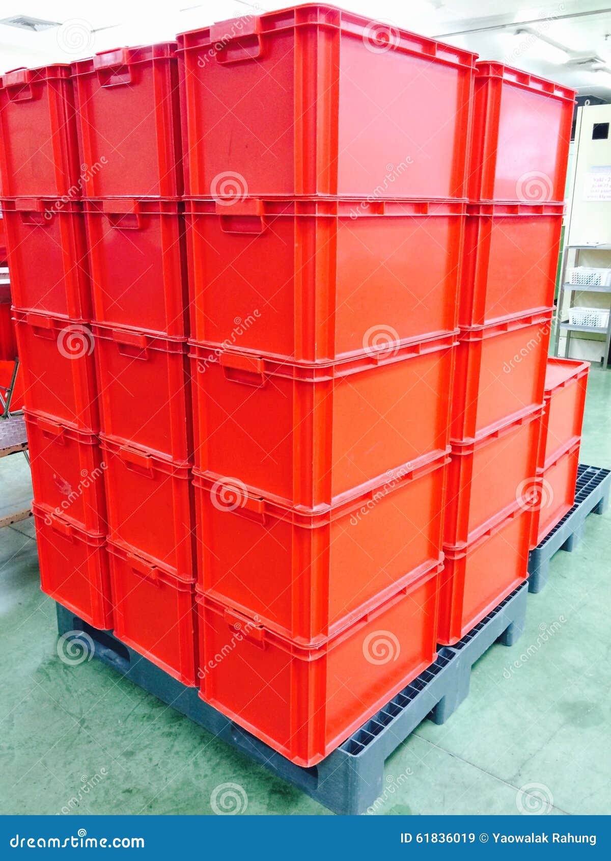 Plastic storage box stock image. Image of warehouse, walking - 61836019