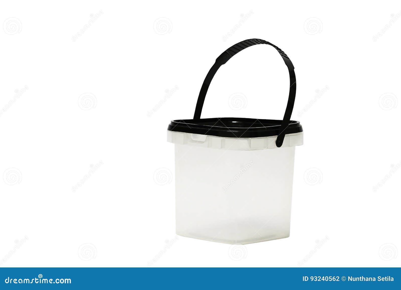 Plastic Storage Box Plastic Container Isolated on White. Stock Photo ...