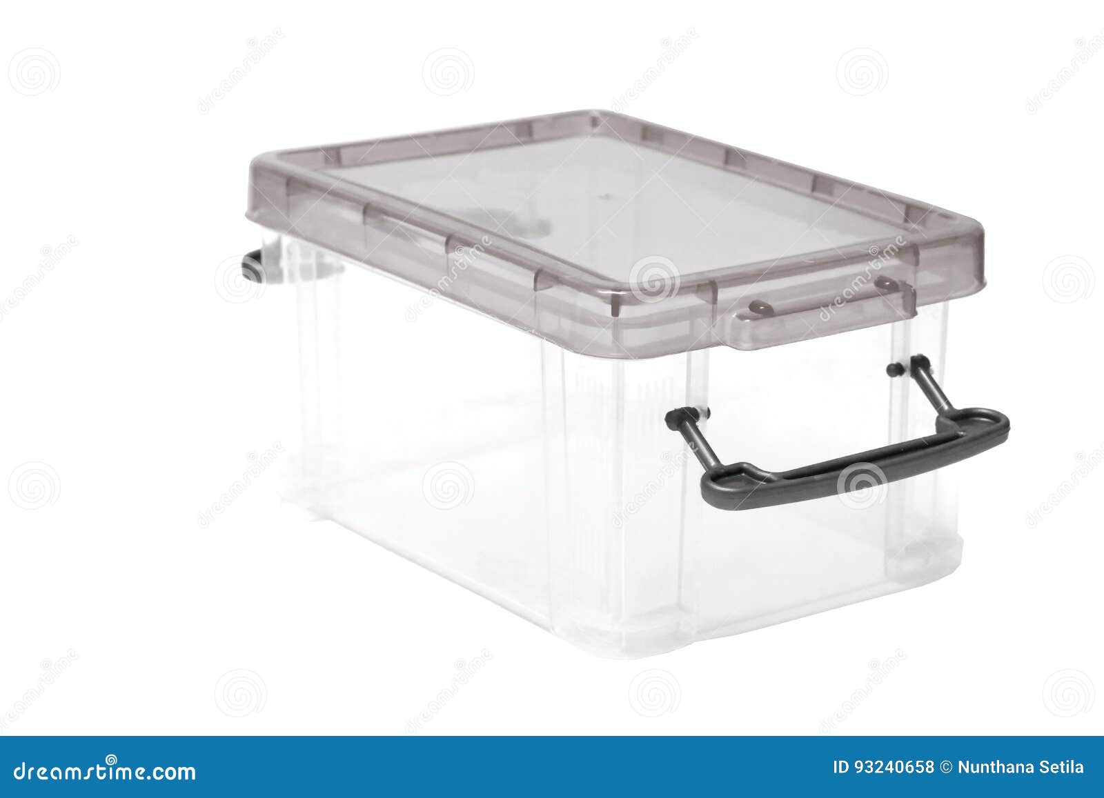 Plastic Storage Box Plastic Container Isolated on White. Stock Photo ...