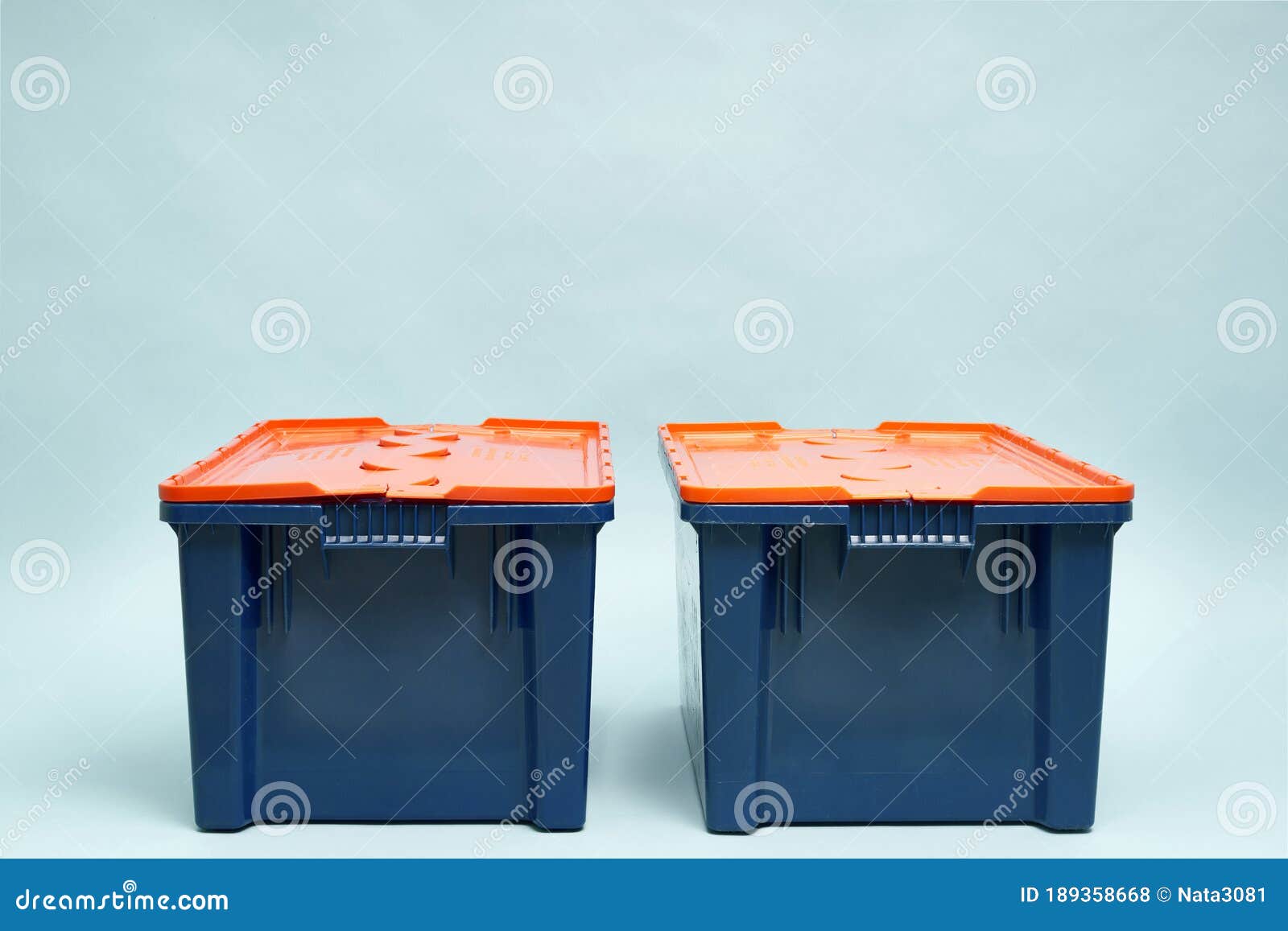 Plastic Storage Boxes. Boxes for the Delivery of Products. Orderly ...