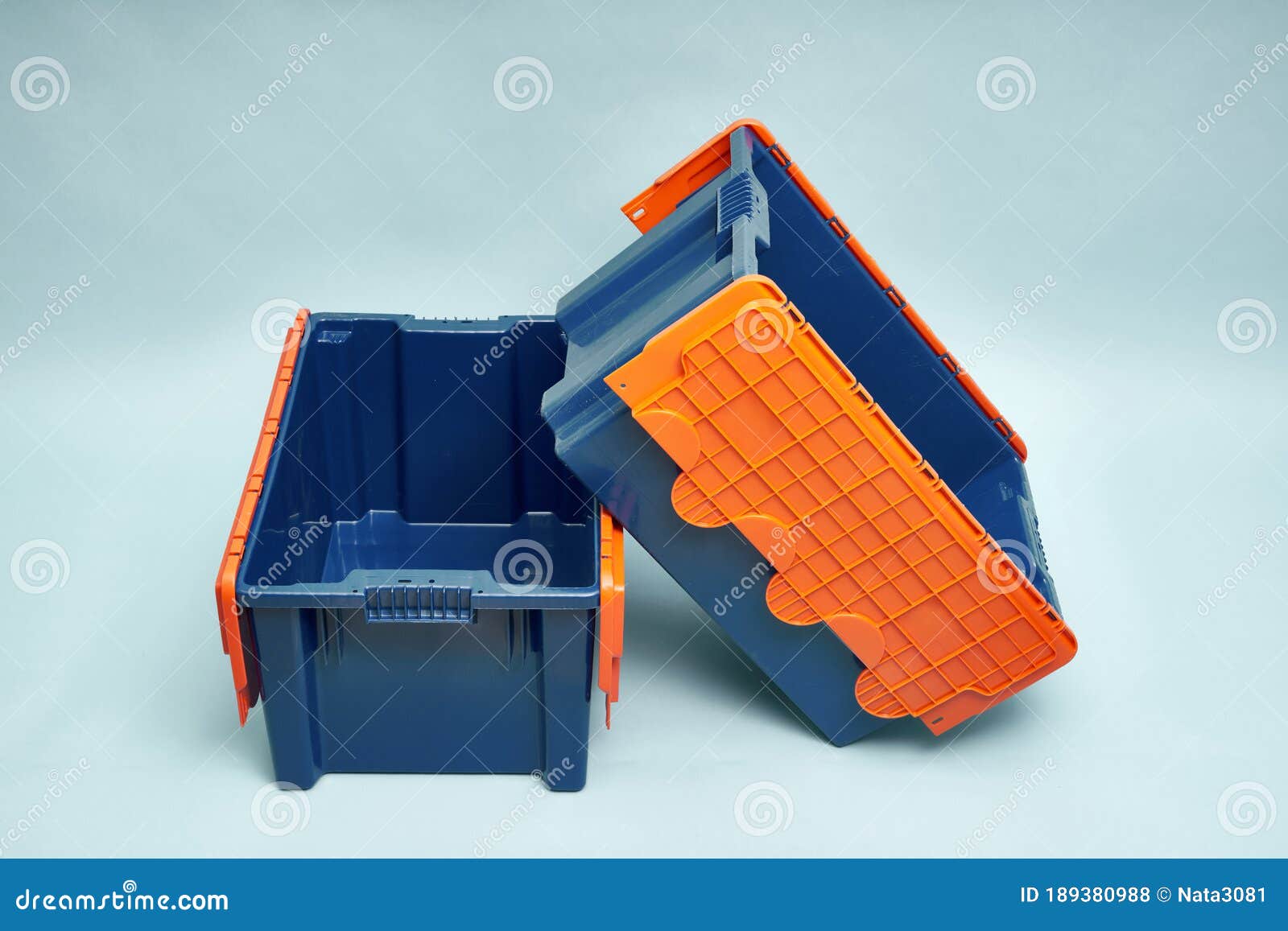 Plastic Storage Boxes. Boxes for the Delivery of Products. Orderly ...