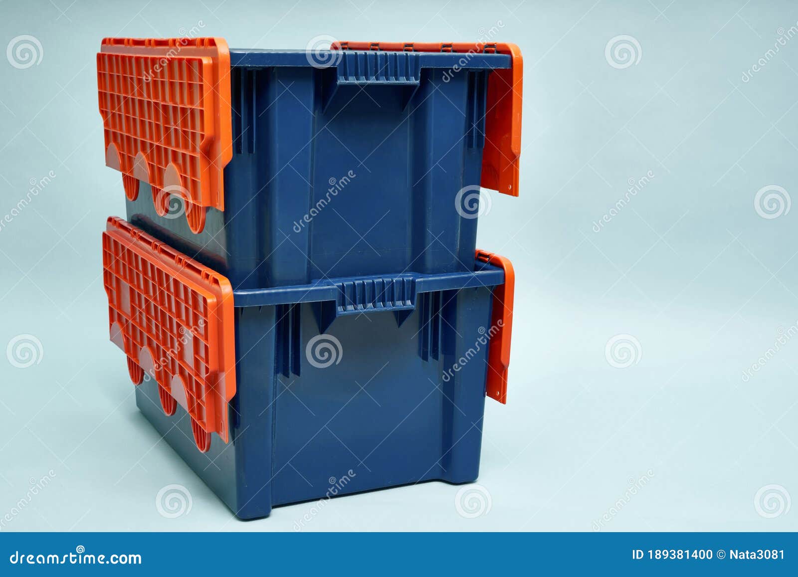 Plastic Storage Boxes. Boxes for the Delivery of Products. Orderly ...