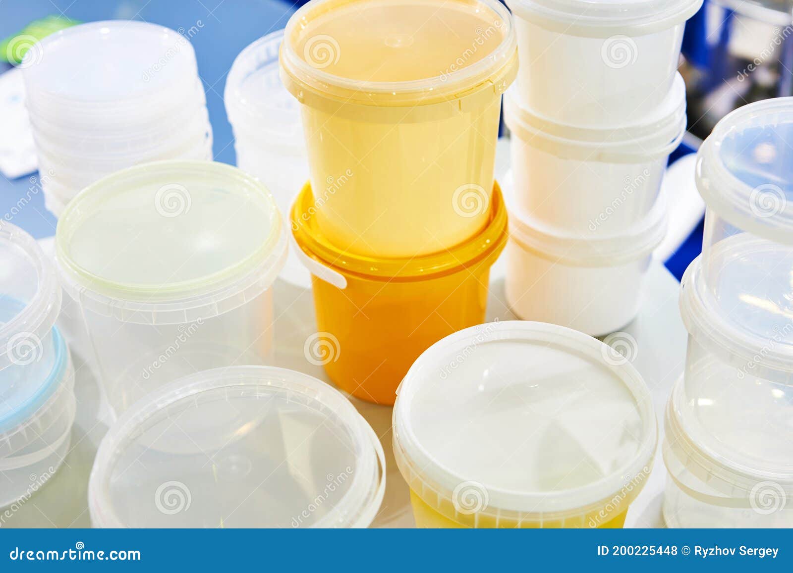 Plastic Store Containers for Food Stock Photo - Image of store ...