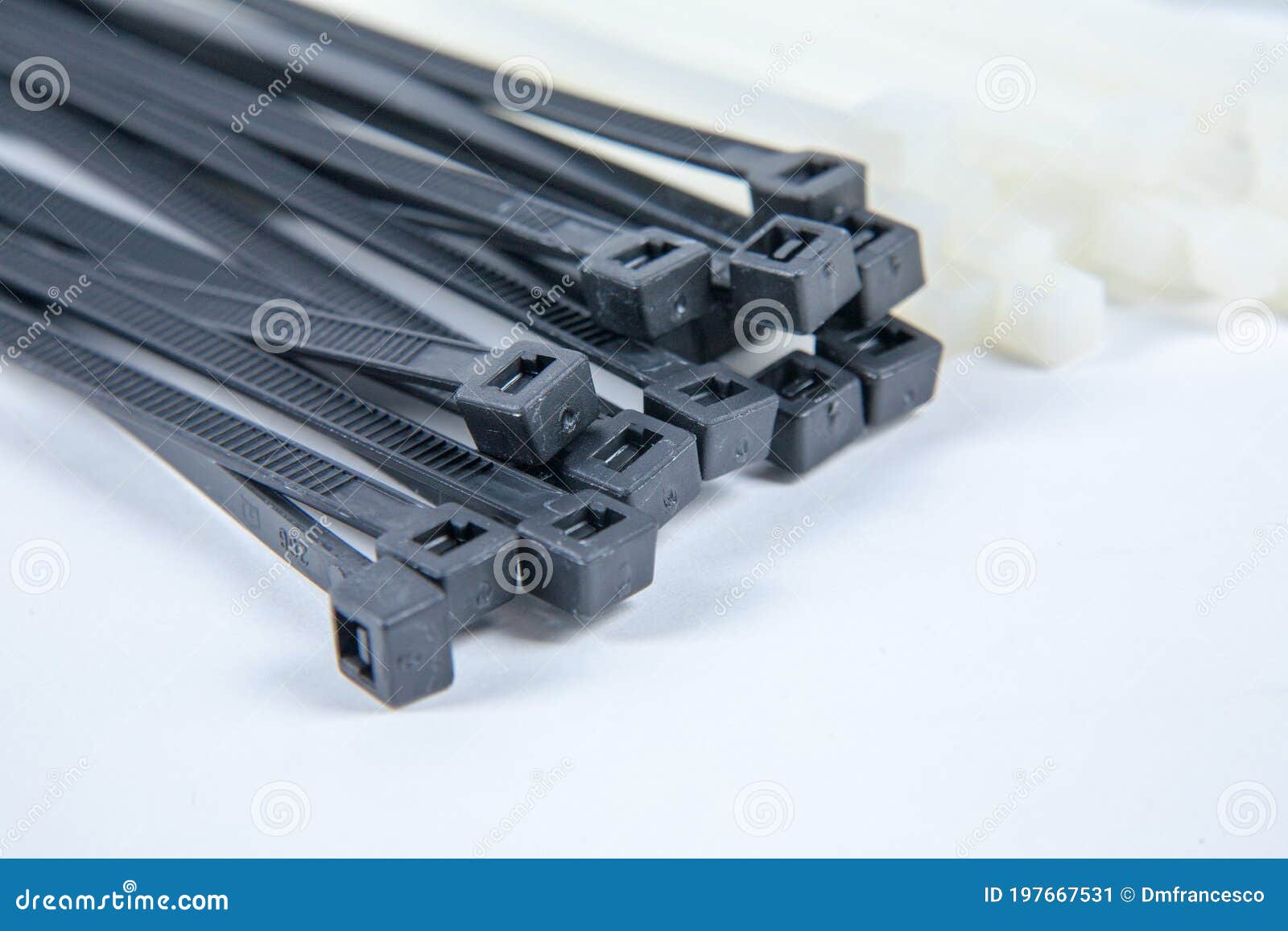 Plastic straps stock image. Image of color, cable, lock - 197667531