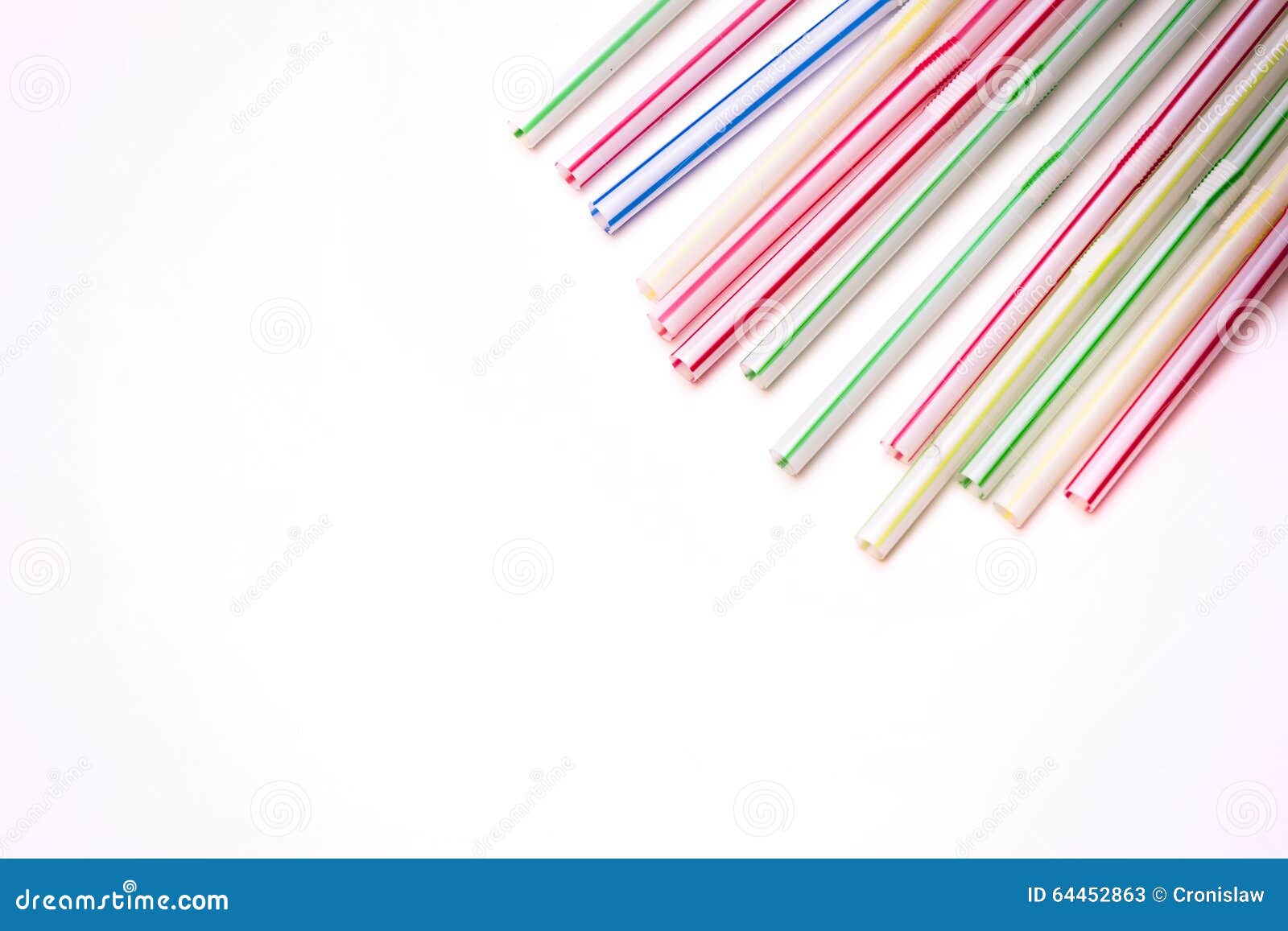 Plastic Straws on a White Background. Stock Image - Image of plastic ...