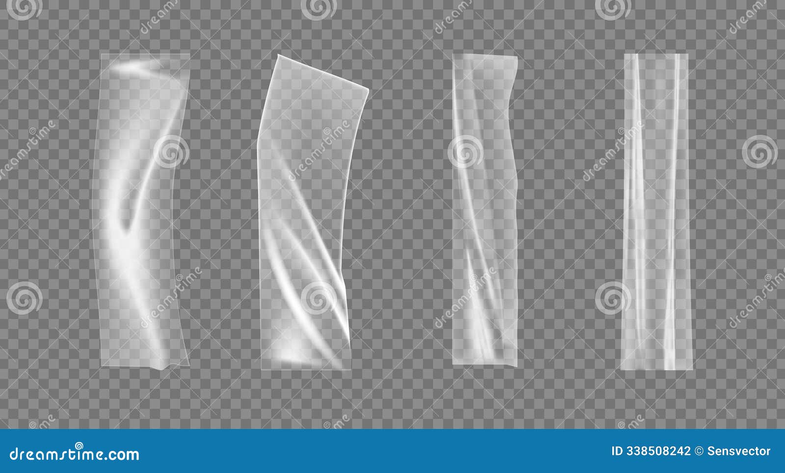 Plastic Strip with Transparent Texture Stock Illustration ...
