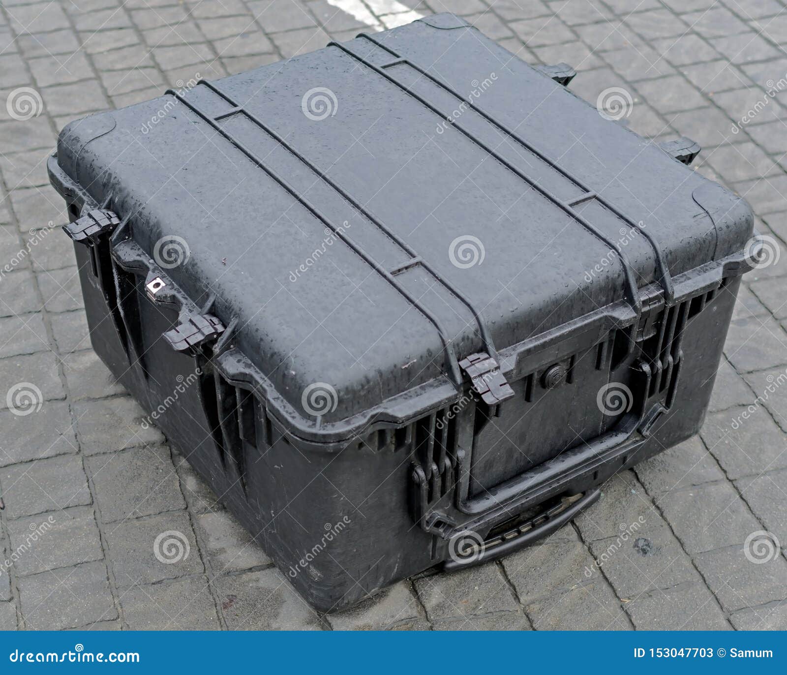 Plastic Suitcase. Durable Case Stock Image - Image of handle, suitcase ...
