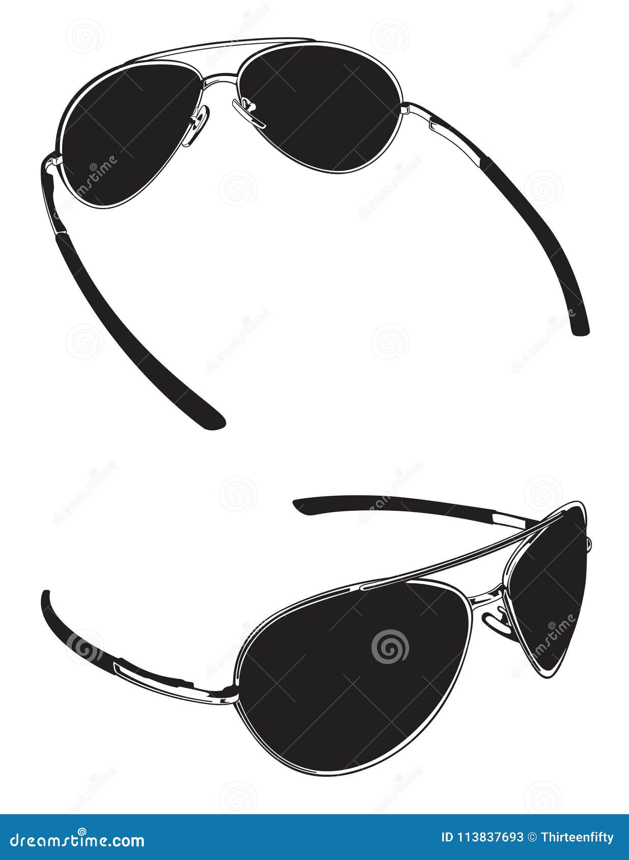 Plastic Sunglasses Vector Graphic Illustrations Set Stock Vector ...
