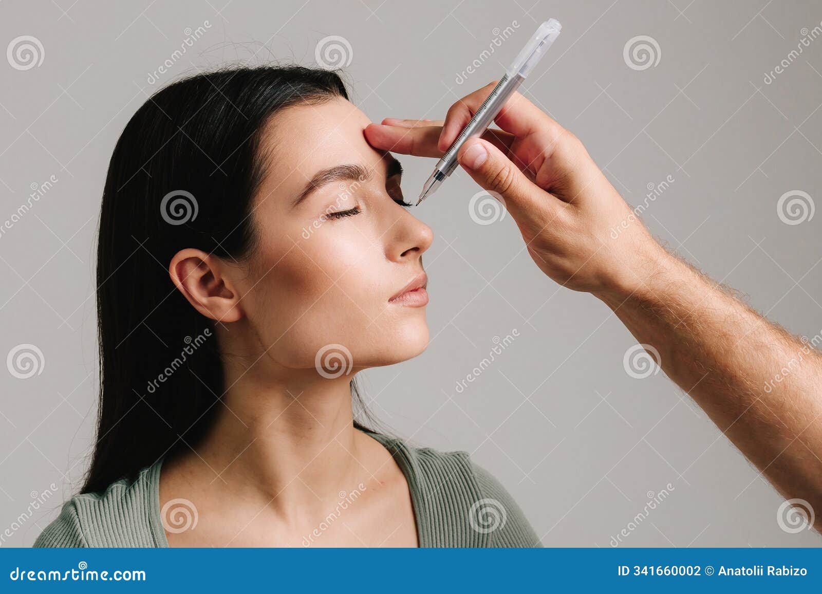 Plastic Surgeon is Marking Rhinoplasty Procedure Plan on External Nose ...