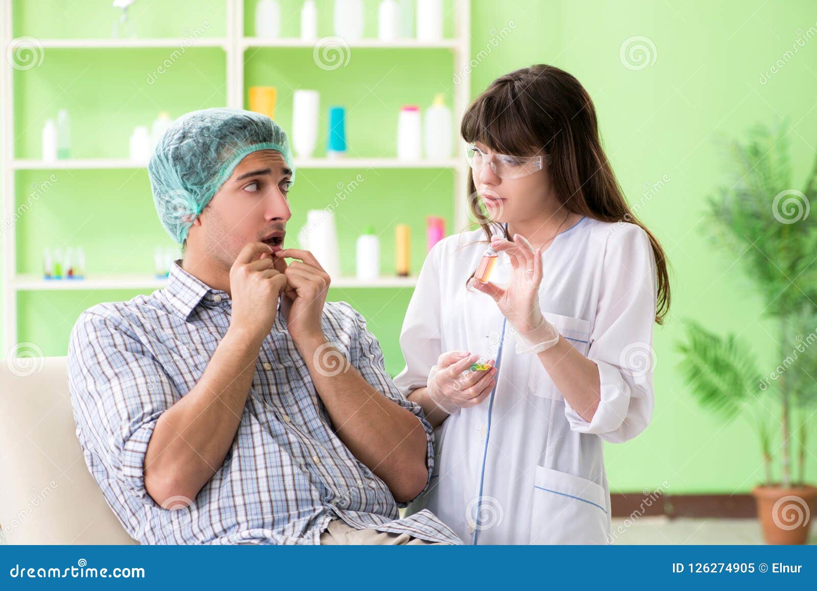 The Plastic Surgeon Preparing for Operation on Man Face Stock Image ...