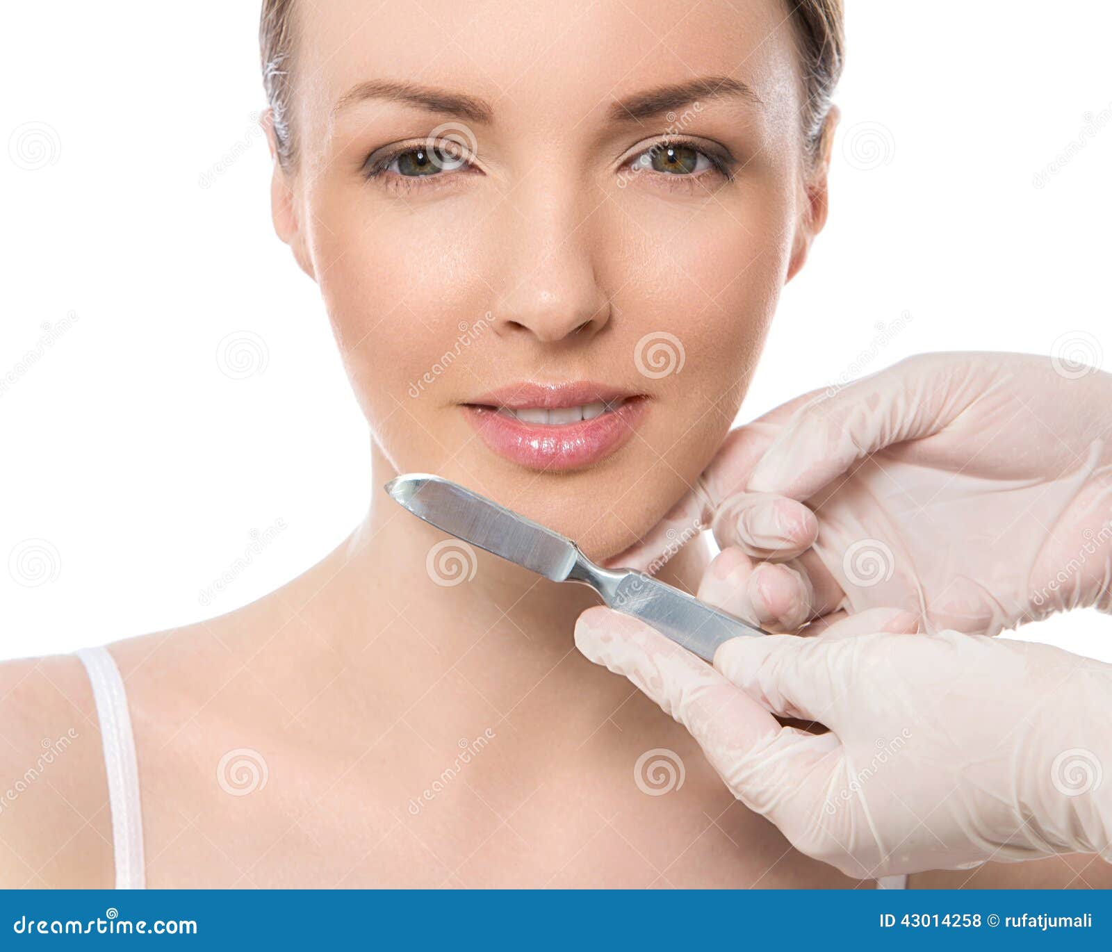 Plastic Surgery. Attractive, Cute Woman Stock Photo - Image of casual ...