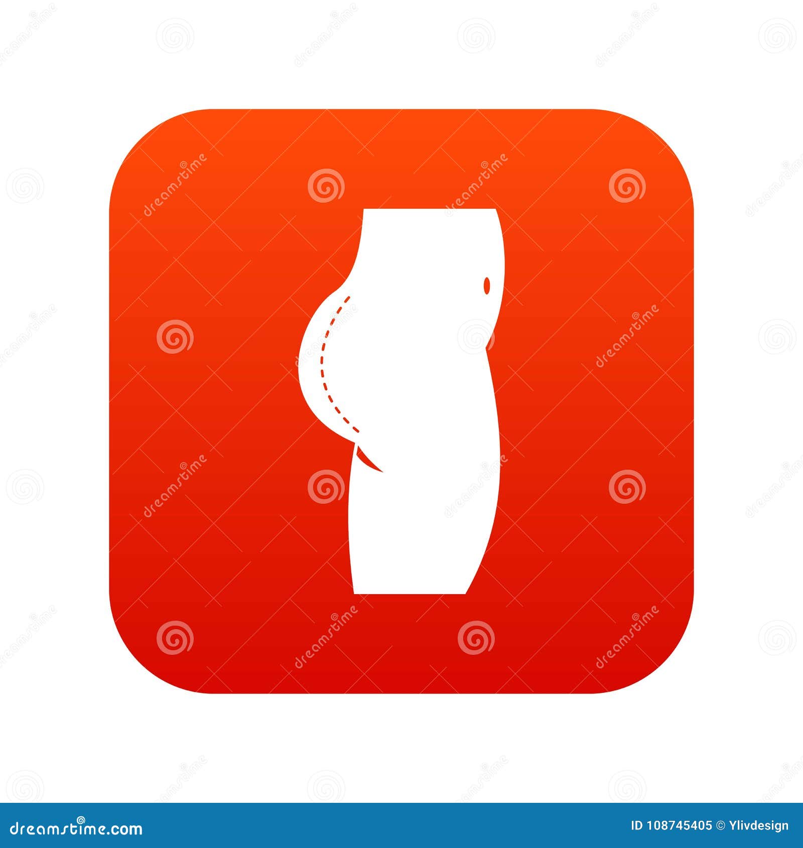 Buttocks Icon Vector From Plastic Surgery Collection. Thin Line ...
