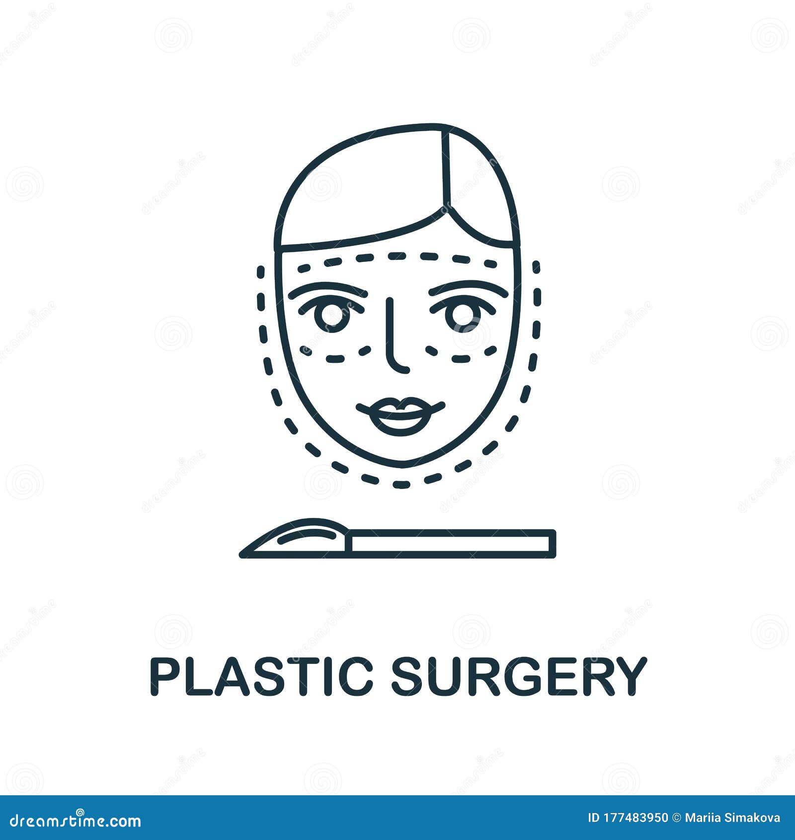 Plastic Surgery Icon. Simple Line Element Plastic Surgery Symbol for ...