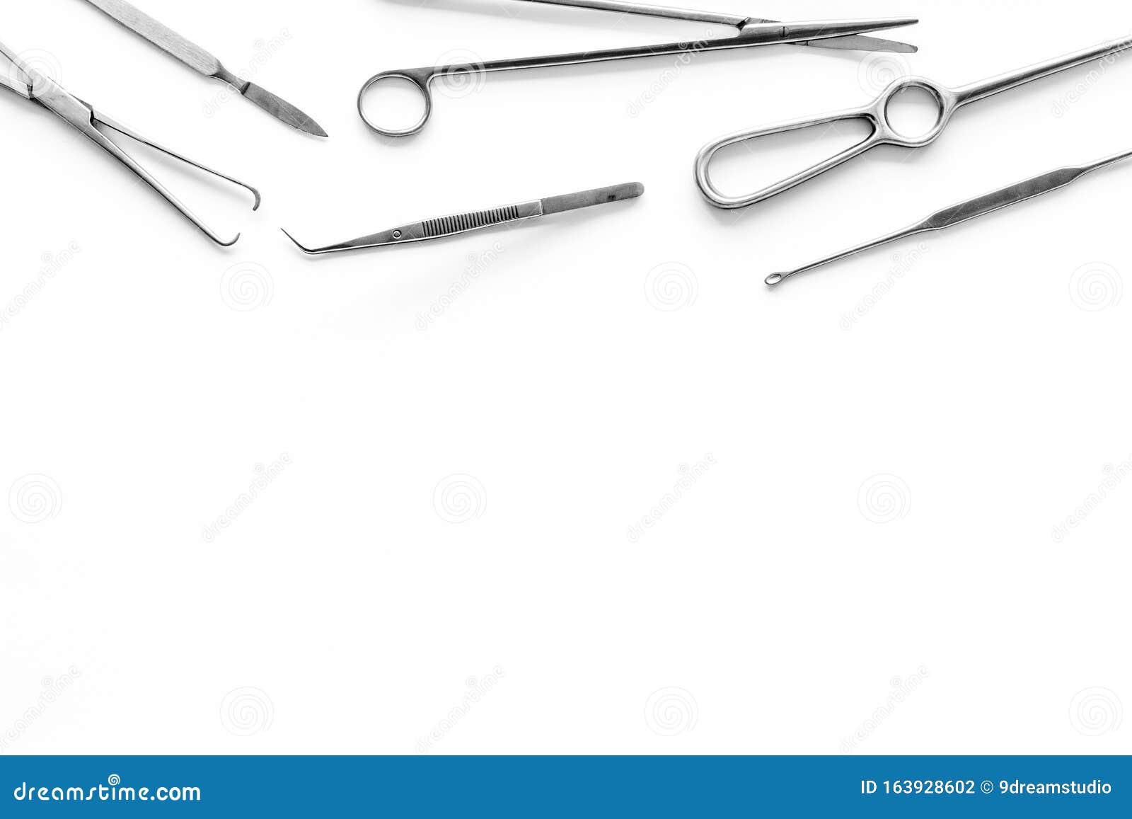 Plastic Surgery. Instruments for Beauty Operations on White Background ...