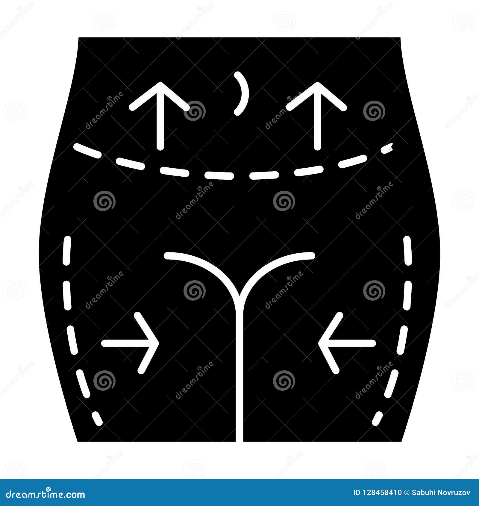 Female Hips And Waist Icon In Trendy Design Style. Female Hips And ...