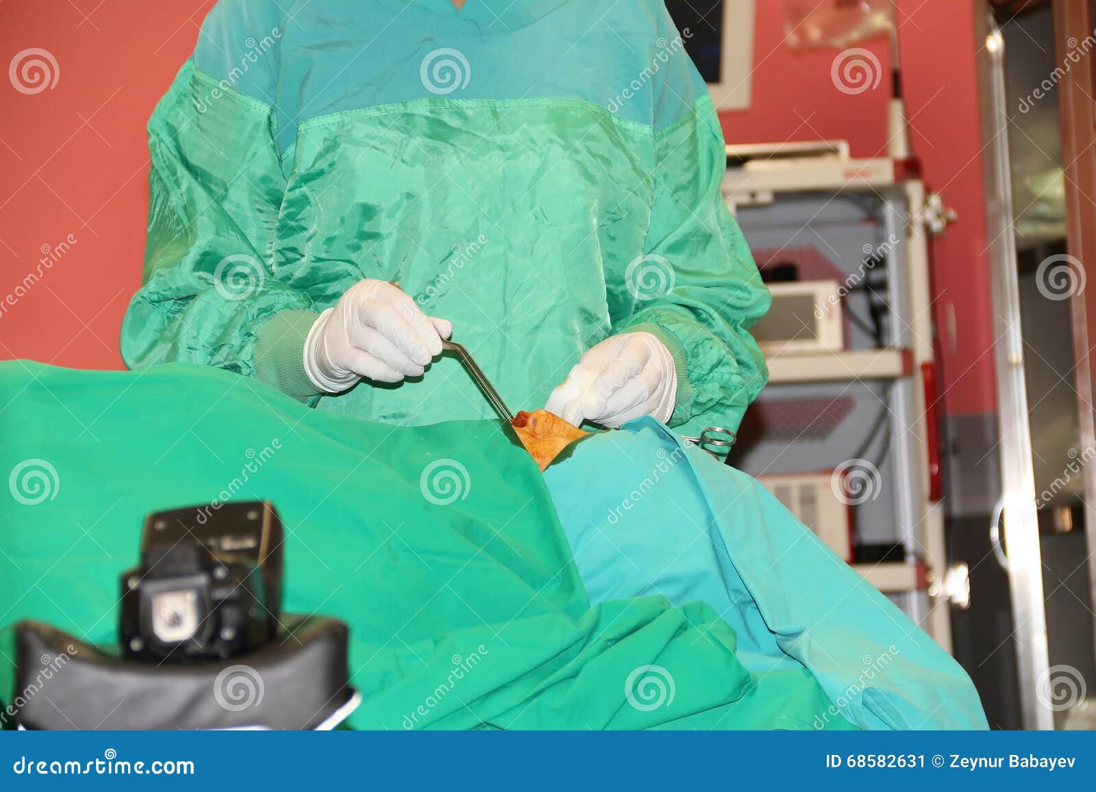 Plastic Surgery Team Operating in a Surgical Room Stock Image - Image ...