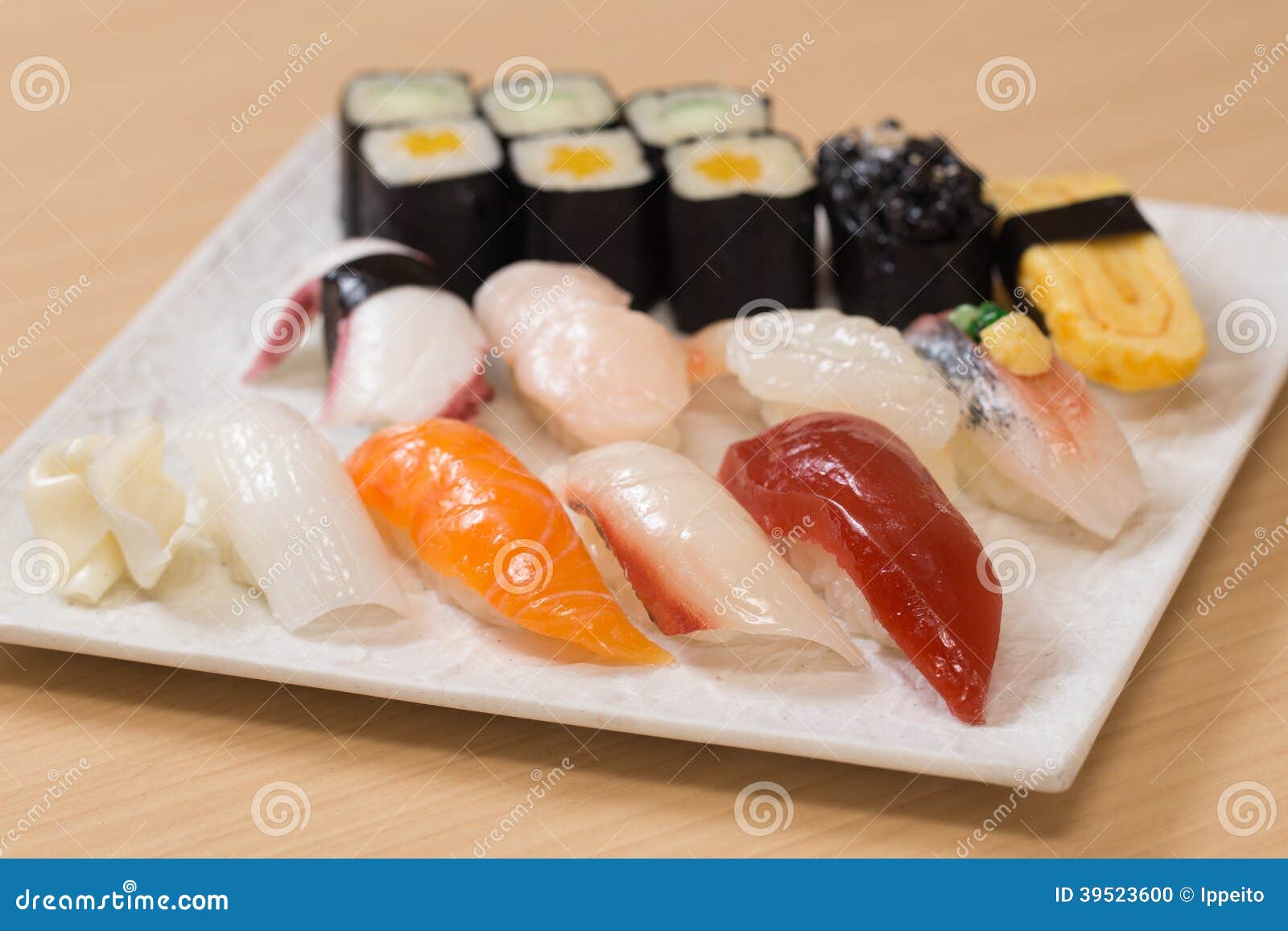 Plastic sushi food samples stock photo. Image of tuna - 39523600