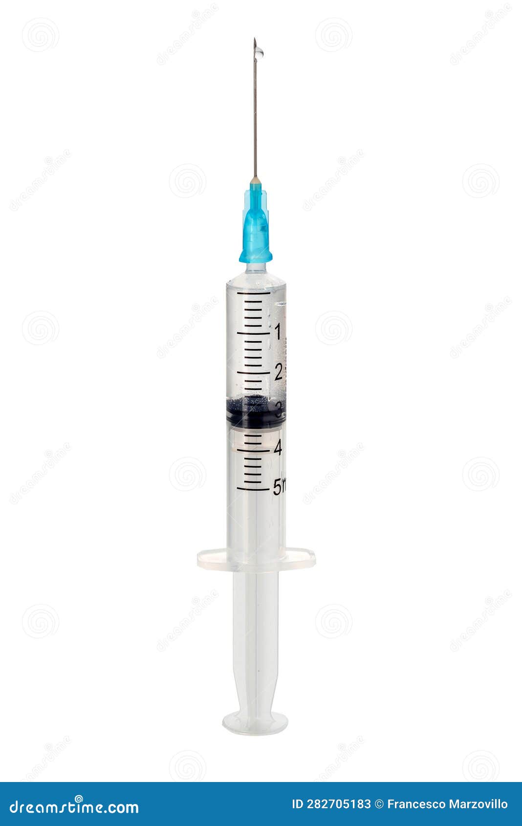 Plastic Syringe with Needle with Drop Stock Image - Image of medication ...