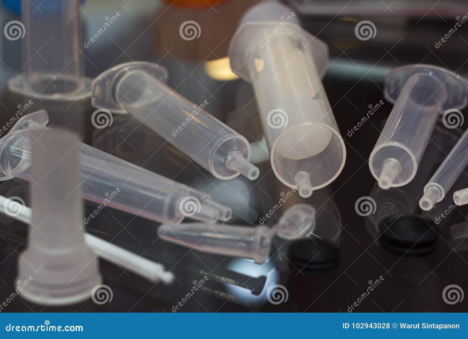 Plastic Syringe part stock photo. Image of drug, object - 102943028