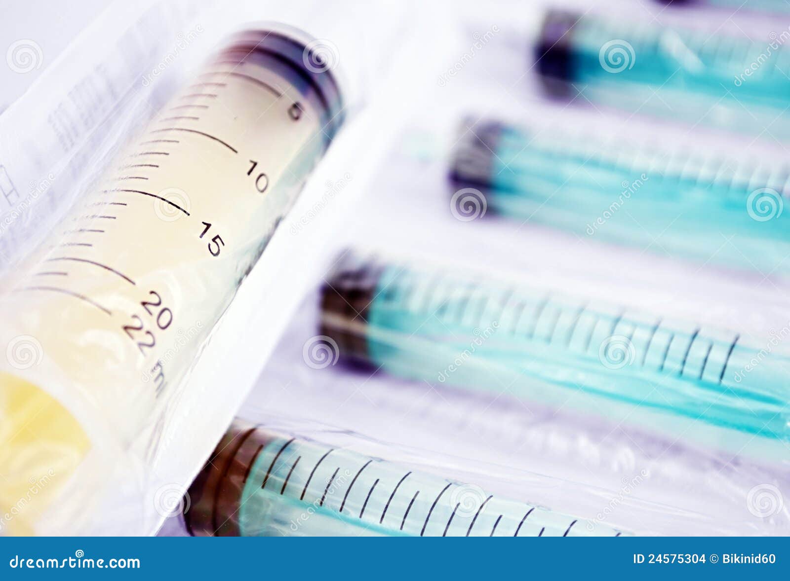 Plastic syringes. stock photo. Image of disposable, drug - 24575304
