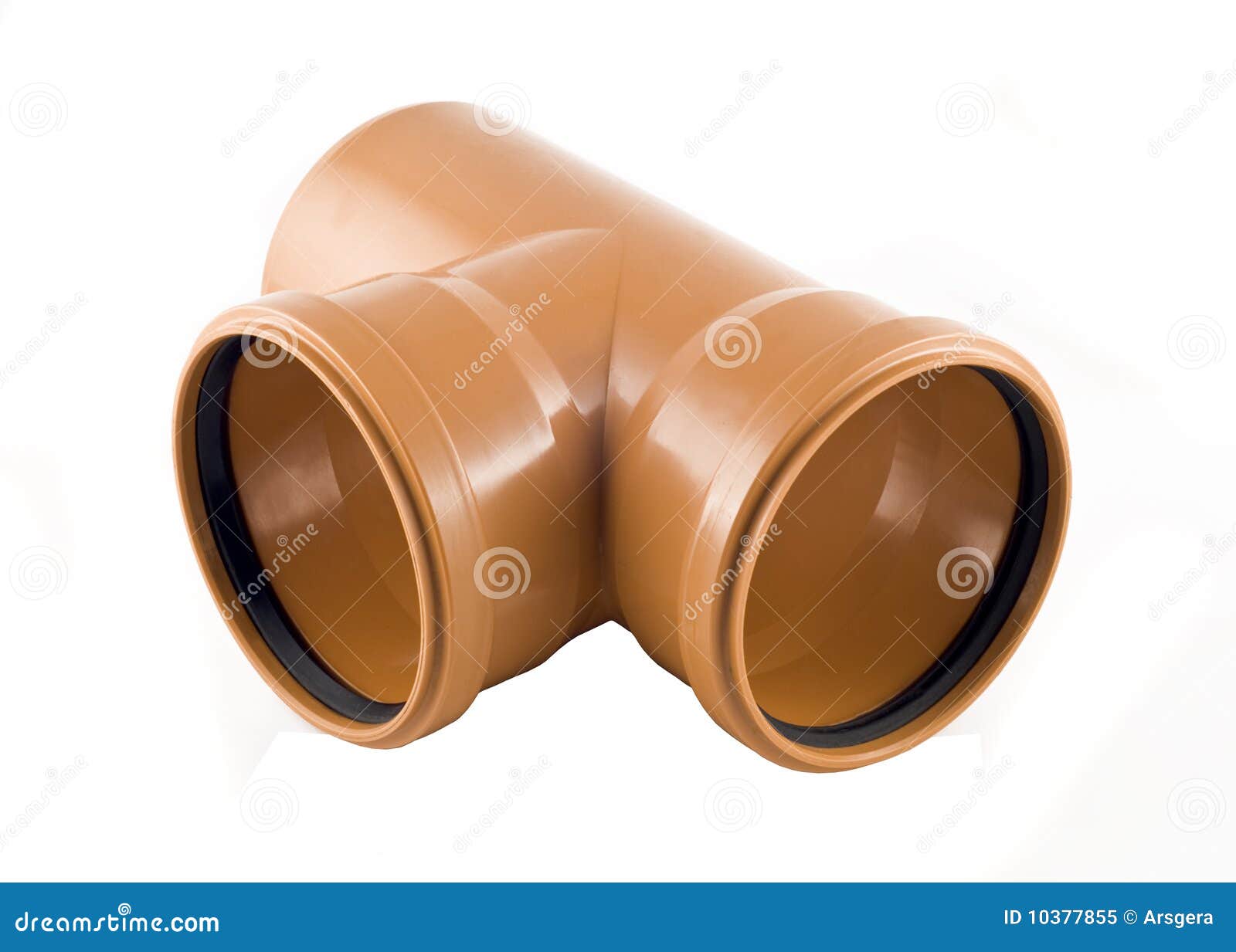 Plastic T-branch Sewer Pipe Isolated Over White Stock Image - Image of ...