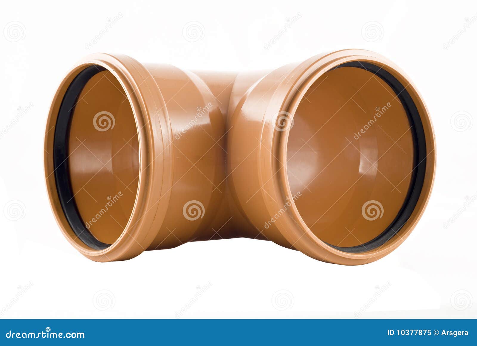 Plastic T-shaped Sewer Tube Isolated Stock Image - Image of natural ...