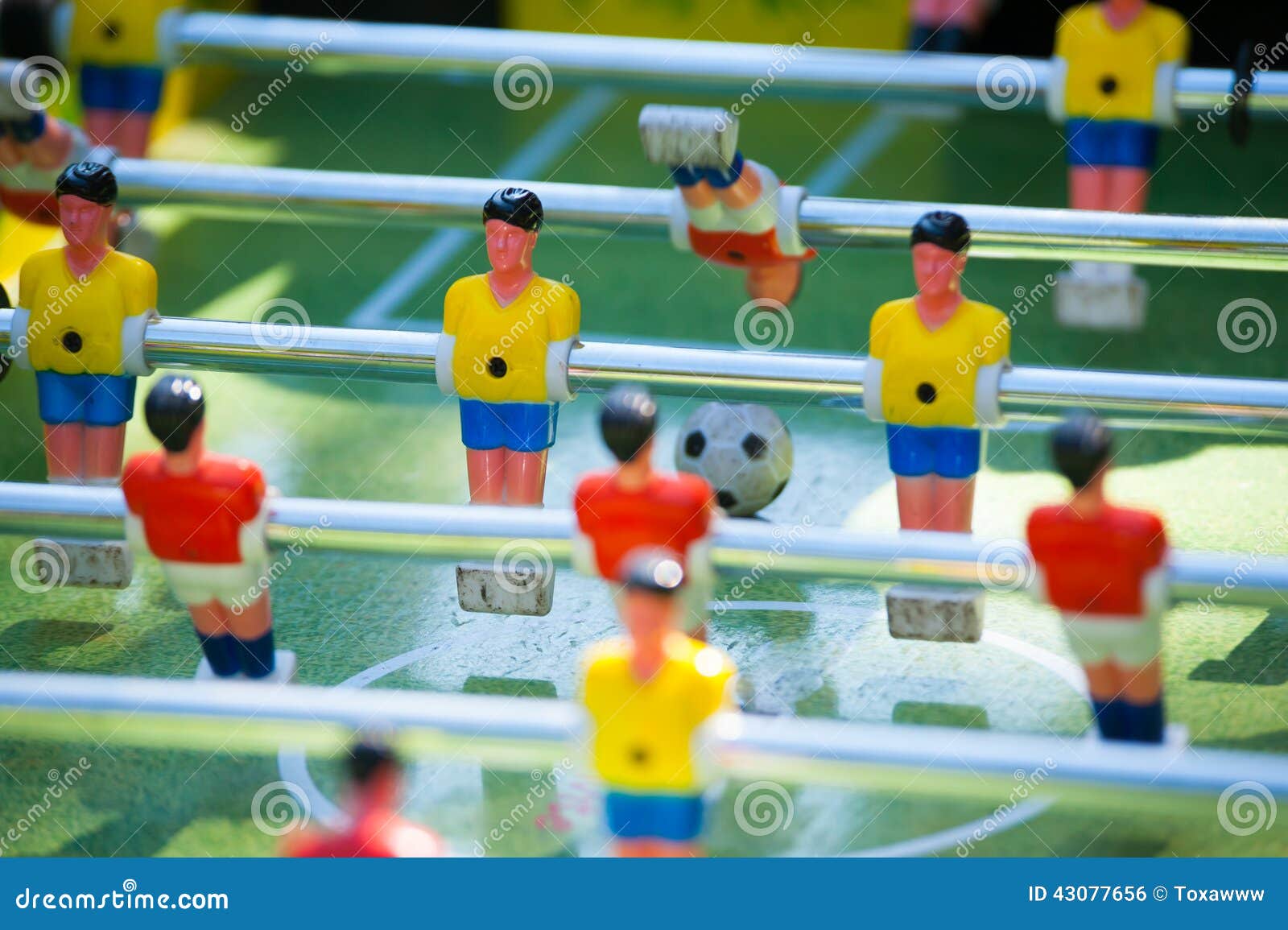Plastic Table Football Game Stock Photo - Image of recreation, foosball ...