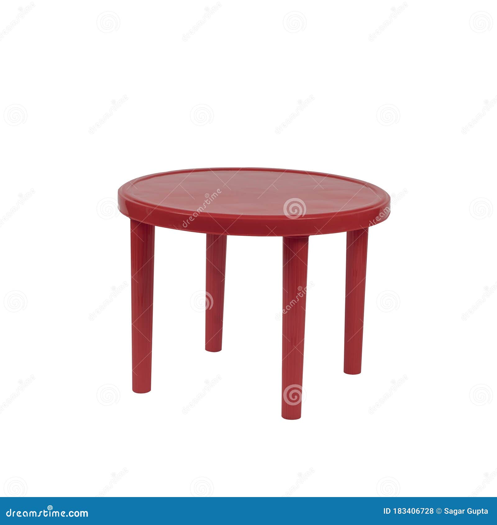 Plastic Table in White Background Stock Photo - Image of adolescent ...