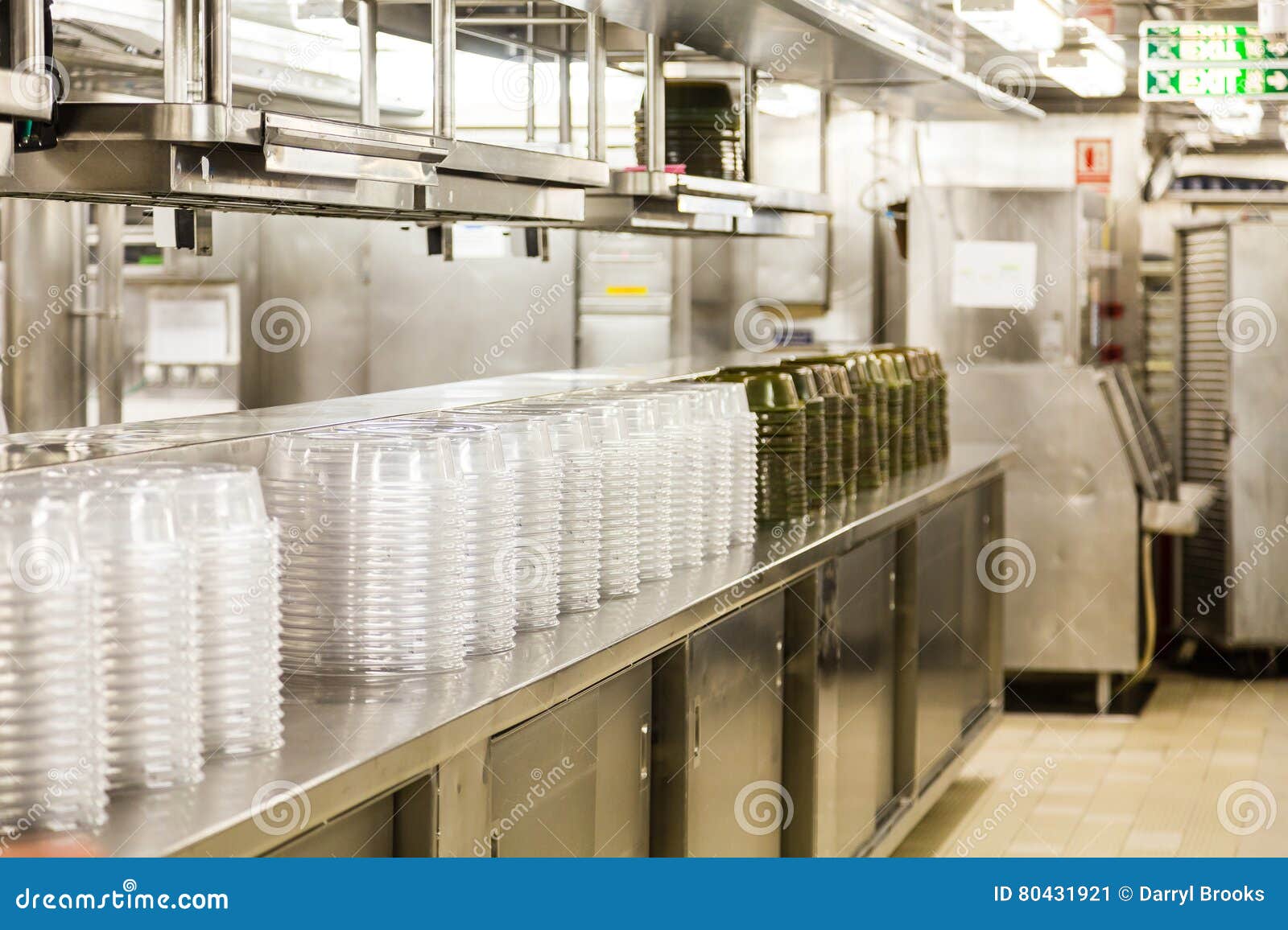 Plastic Takeout Containers in a Commercial Restaurant Stock Image ...